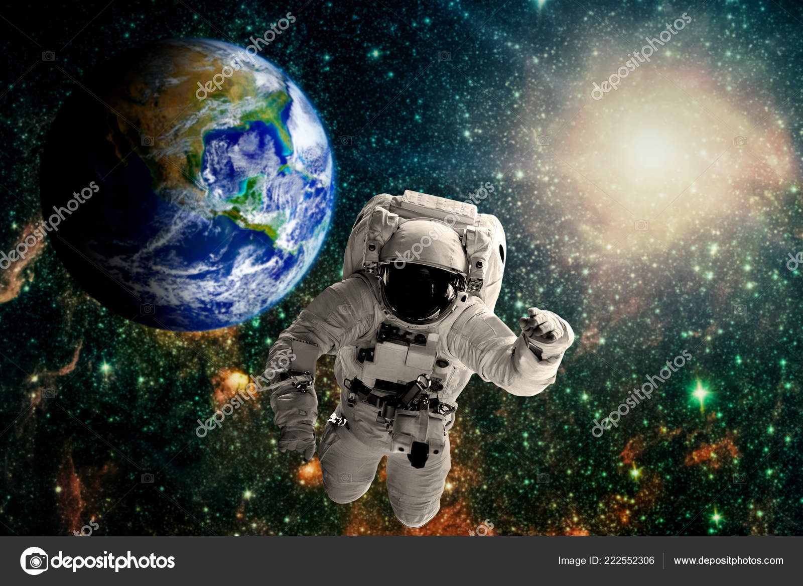 Astronaut flies over the earth in space. — Stock Editorial Photo ... Astronaut flies over the earth in space. — Stock Editorial Photo ...