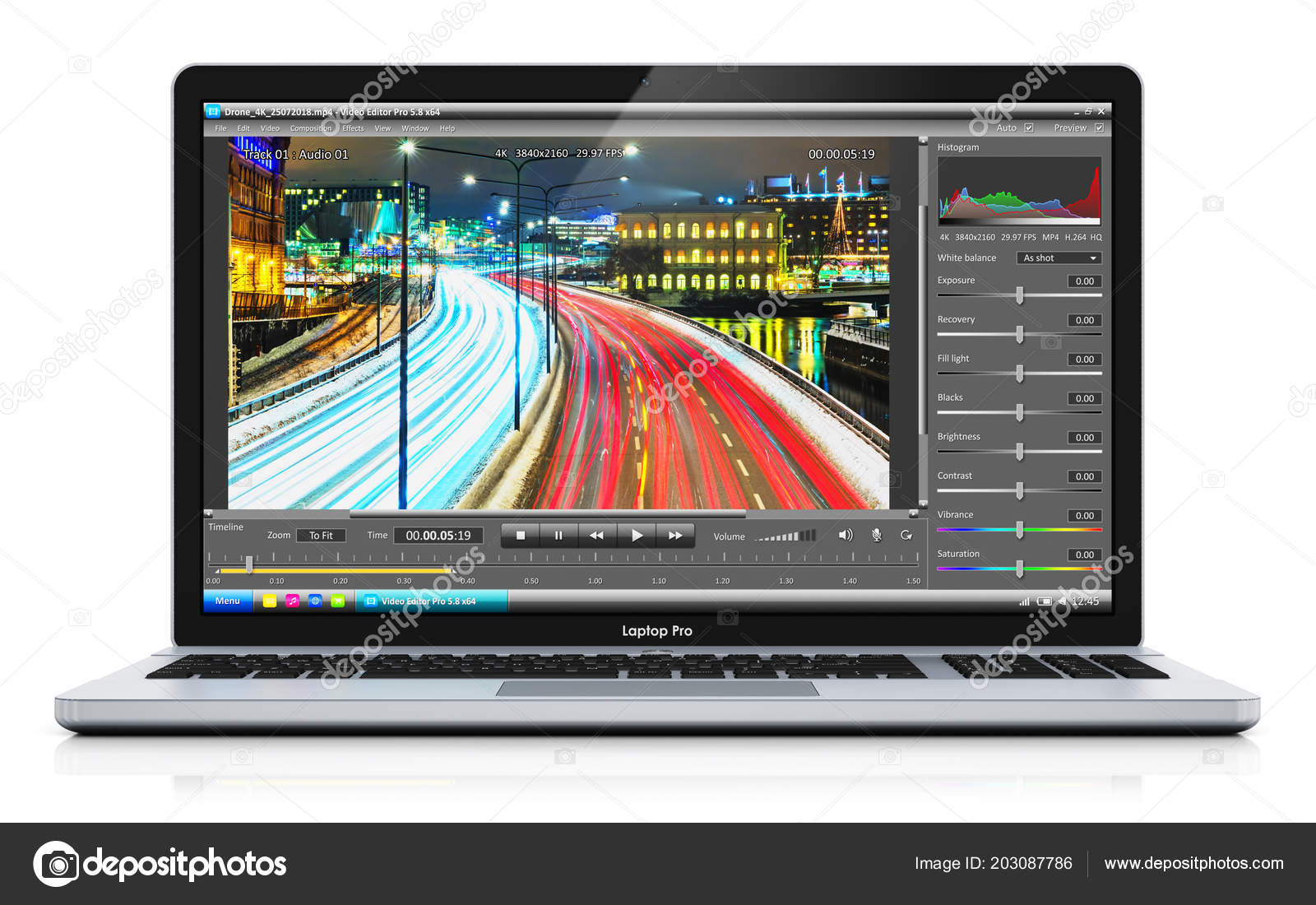 Creative Abstract Render Illustration Modern Laptop Notebook Computer ...