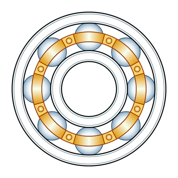 Illustration Ball Bearing Front View Design — Stock Vector ...