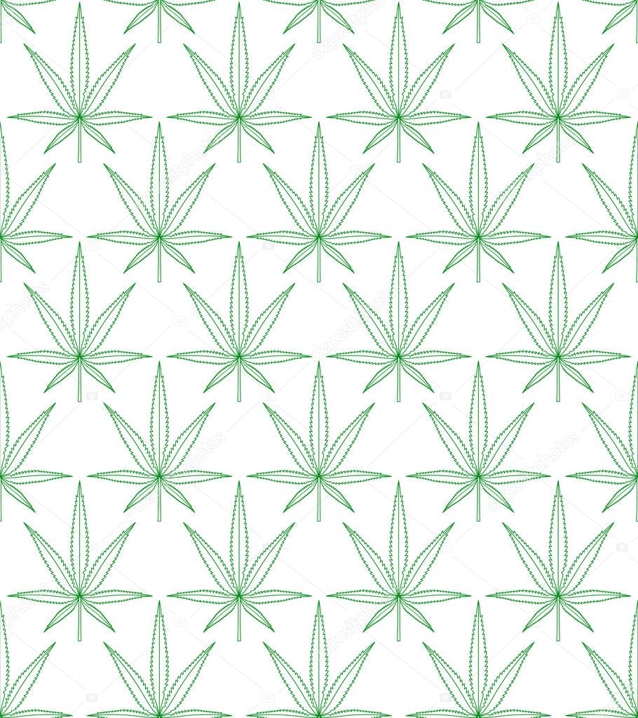 Cannabis hoja verde patrón sin costura 2023