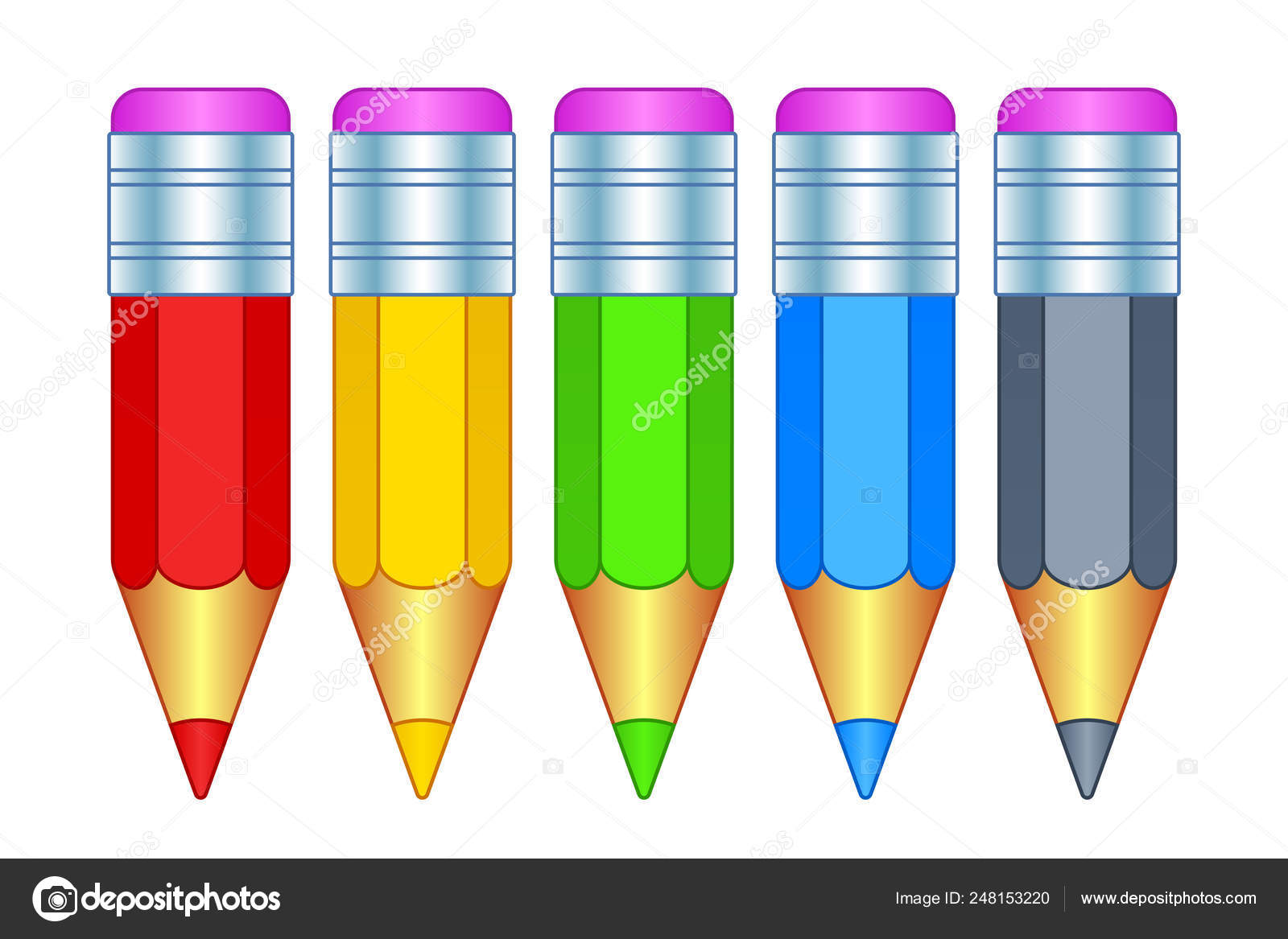Pequeño conjunto de lápices Vector de stock por ©AlexanderZam 248153220