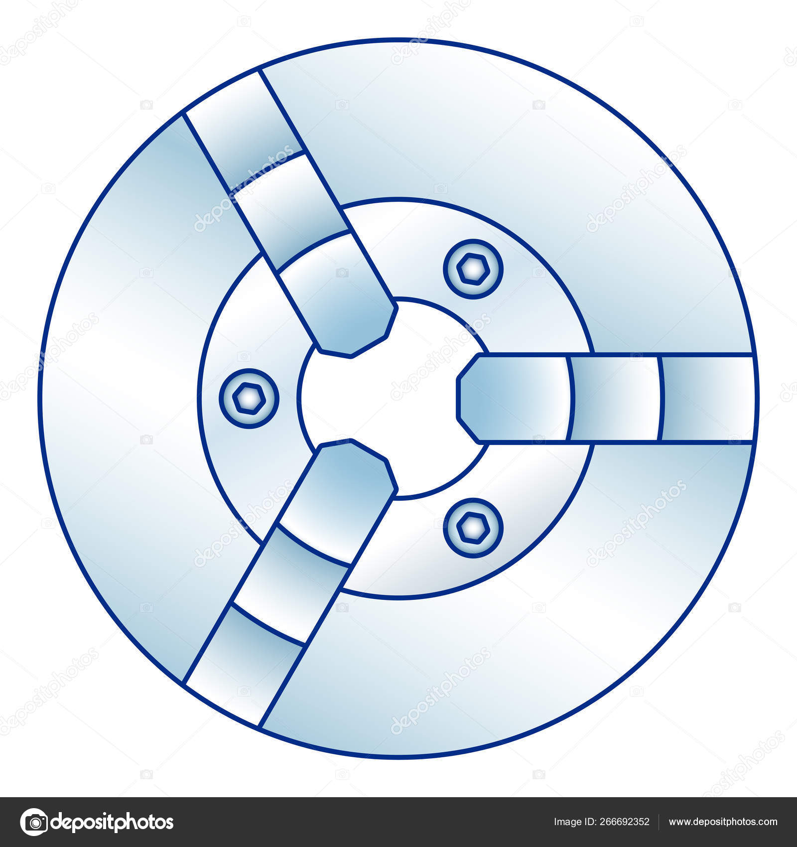 Lathe chuck illustration Stock Vector by ©AlexanderZam 266692352