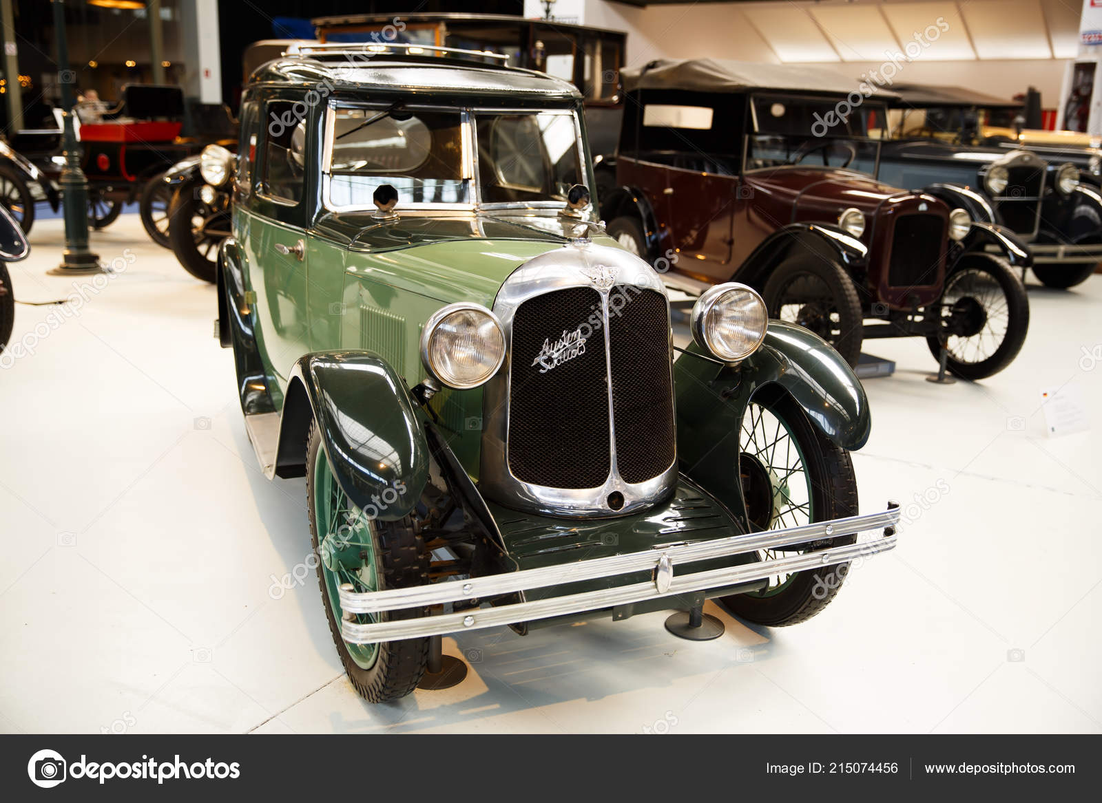 Brussels Belgium August 2015 Autoworld Museum Old Cars Collection ...