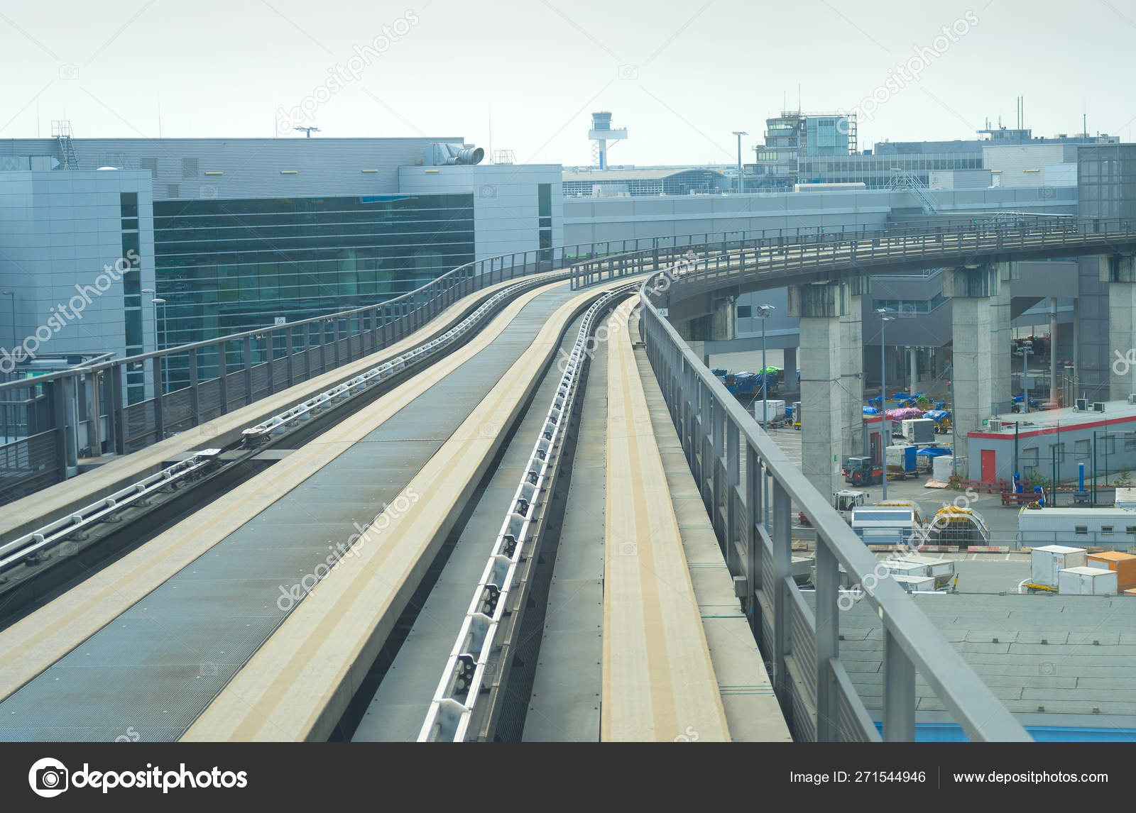Railroad modern transit train airport – Stock Editorial Photo © joyfull ...