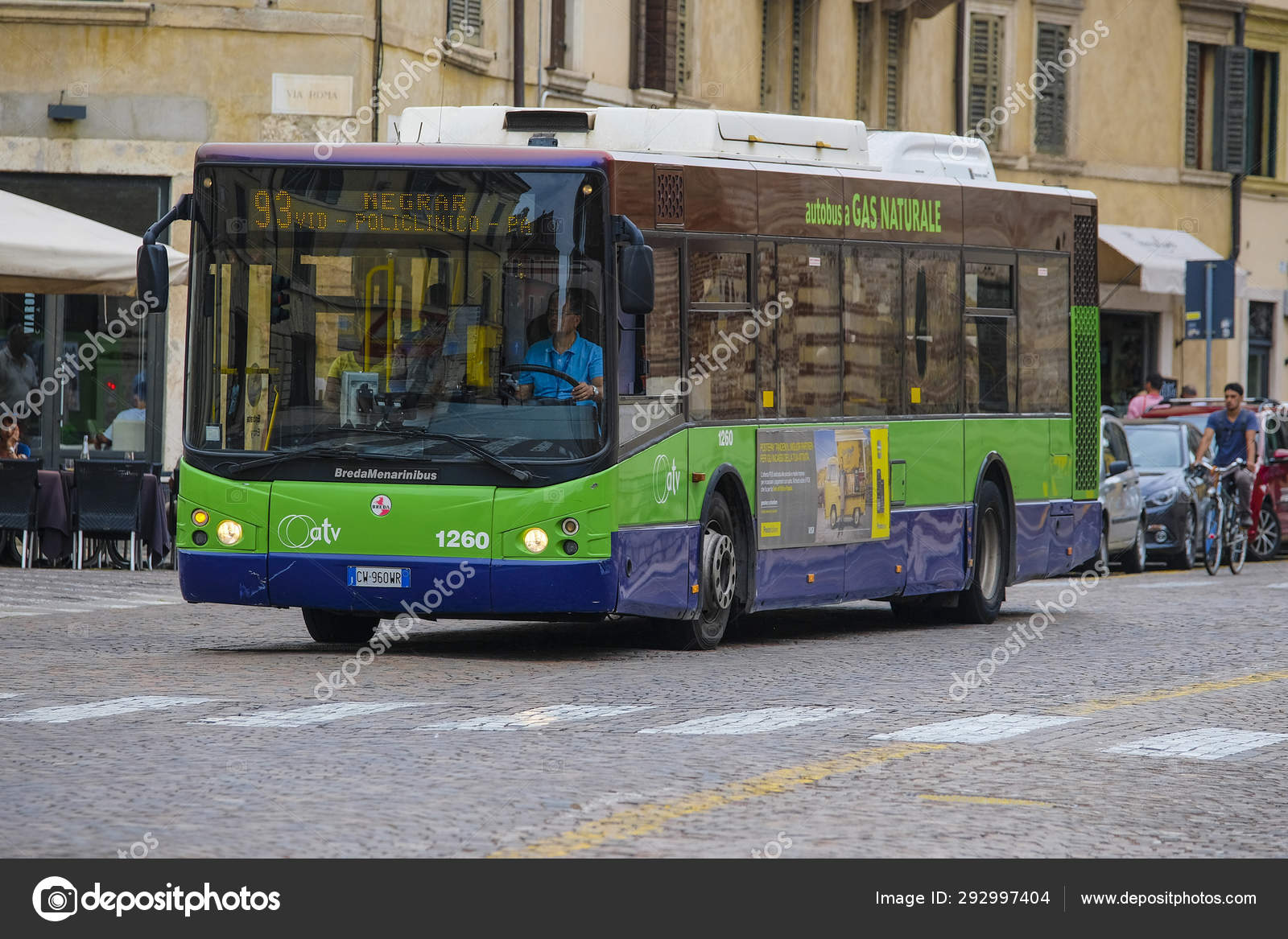 Verona Bus Verona Italy July 2019 Bus Center Verona Italy — Stock