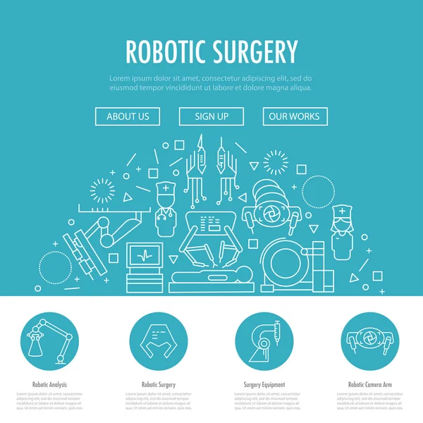 Robotic surgery banner Stock Vector Image by ©ivofet #211110204