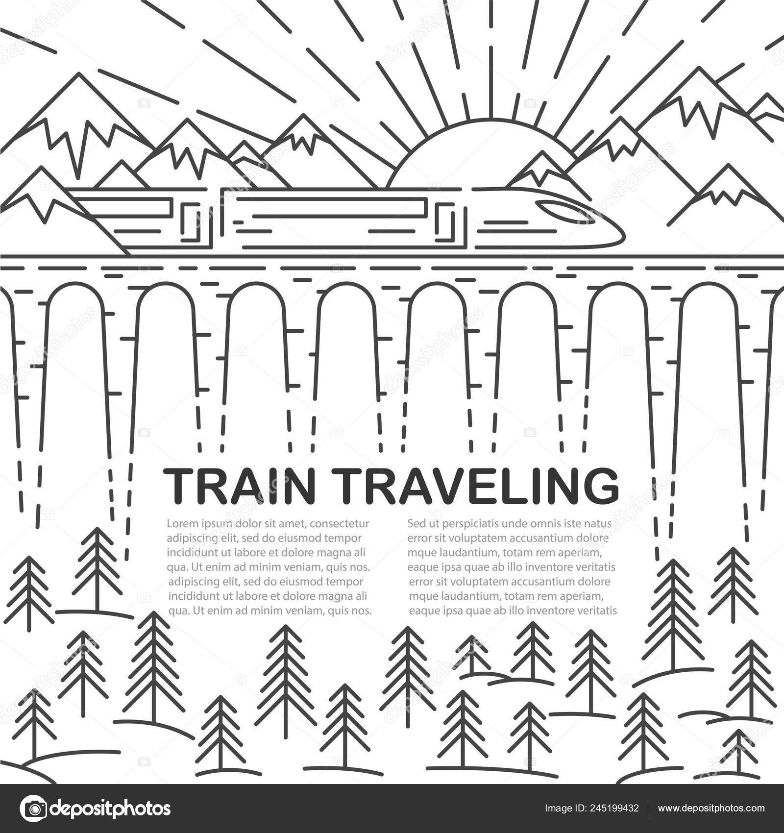 Template with modern train Stock Vector Image by ©ivofet #245199432