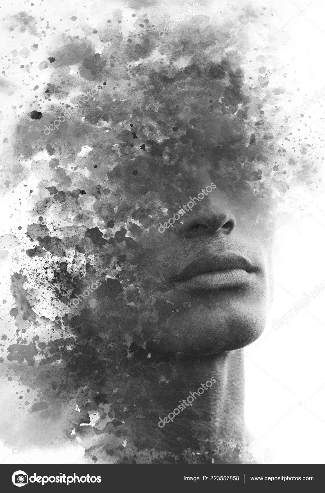 Portrait Photography Blends Original Artwork — Stock Photo © Victor ...