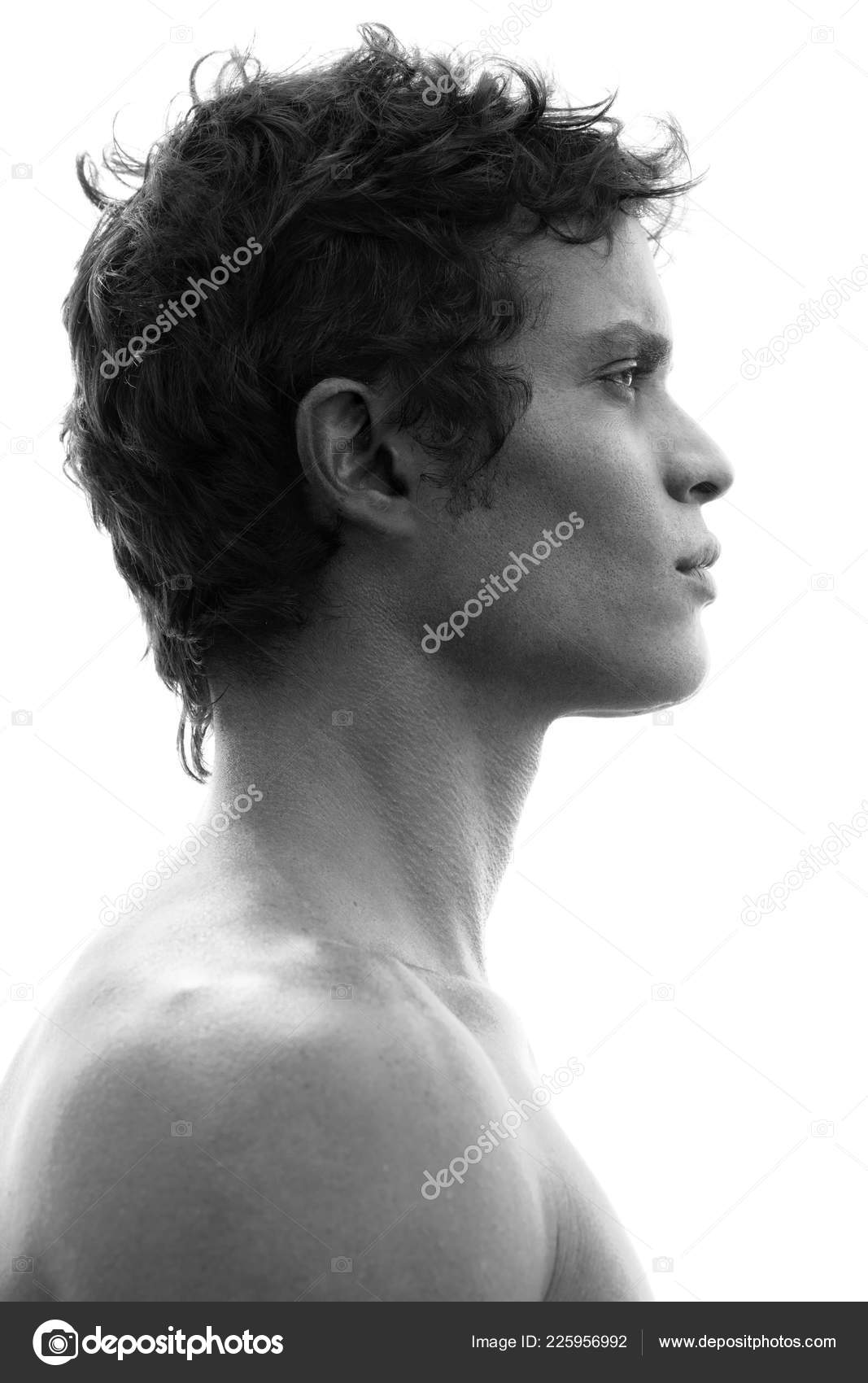 His Masculinity Highlighted Strong Features Firm Stance Stock Photo by ...