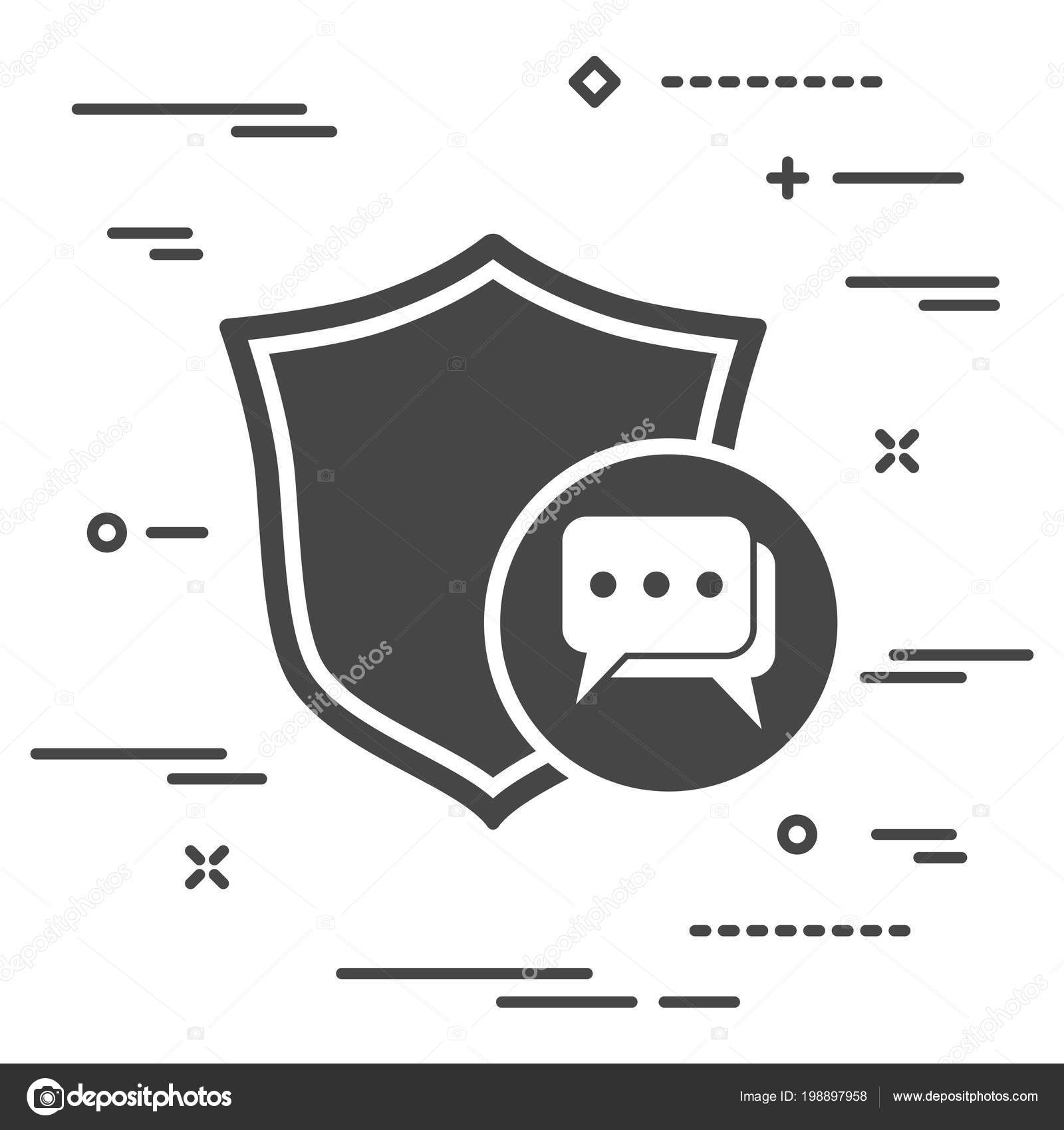 Conceptual Image Protection Communication Network Mode Here Now Flat ...