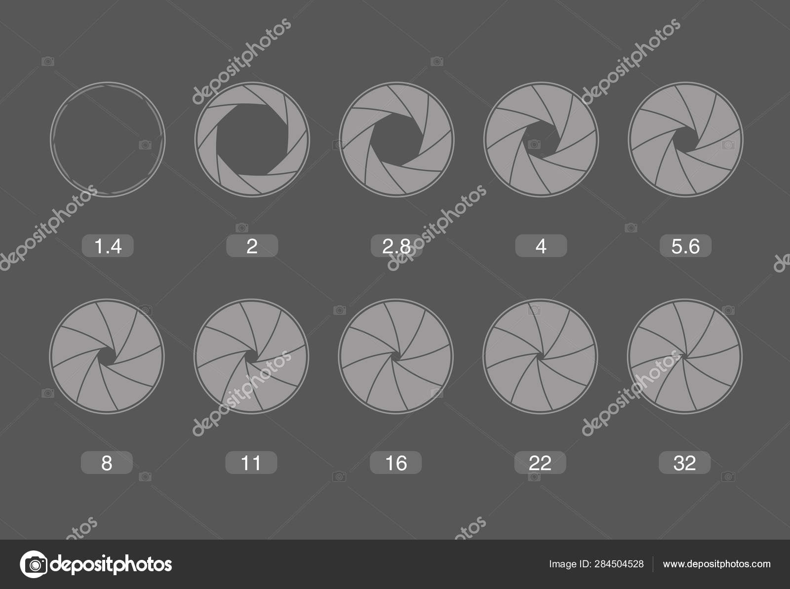 Vector Illustration of a Lens aperture — Stock Vector © megastocker ...