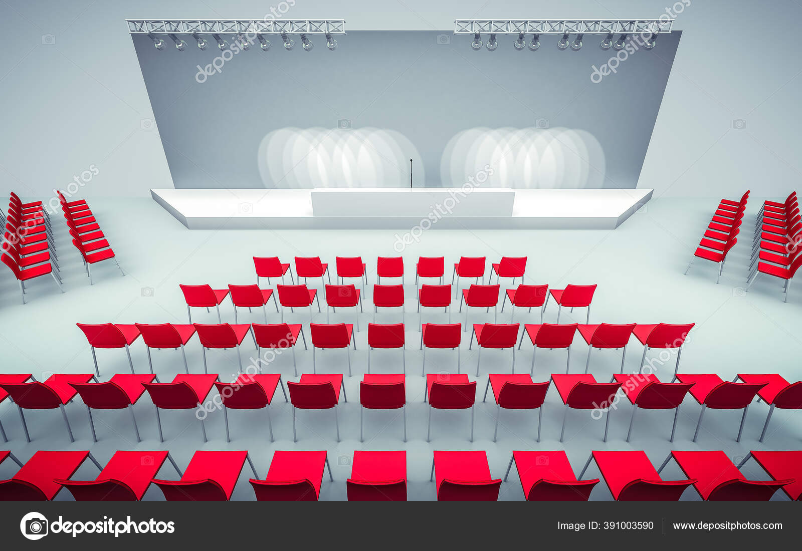 Render Conference Hall Chairs — Stock Photo © megastocker #391003590