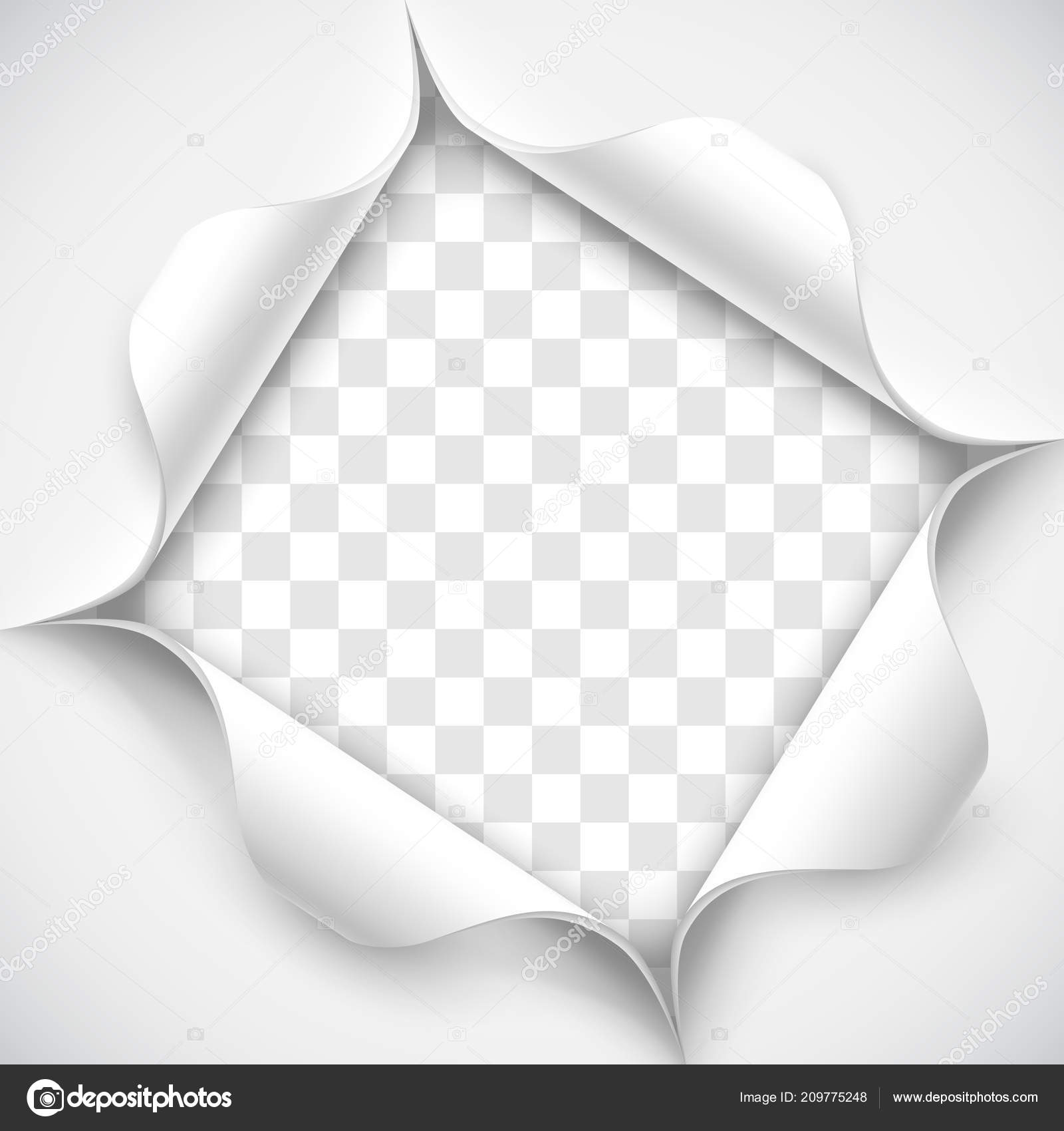 Hole in White Paper Stock Vector by ©timurock 209775248