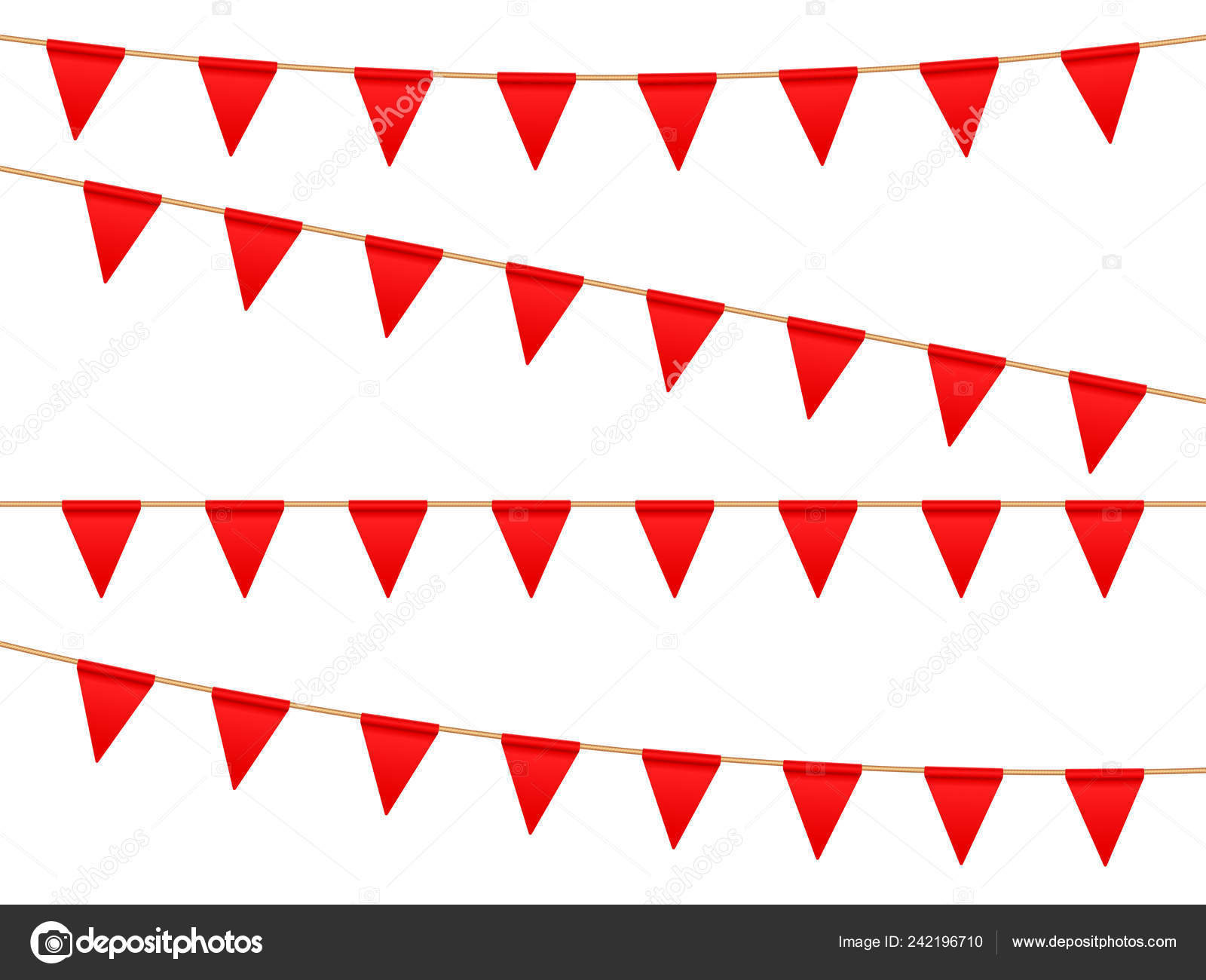 Banderas Rojas Línea Lavado Ilustración Vectorial Vector de stock por ...