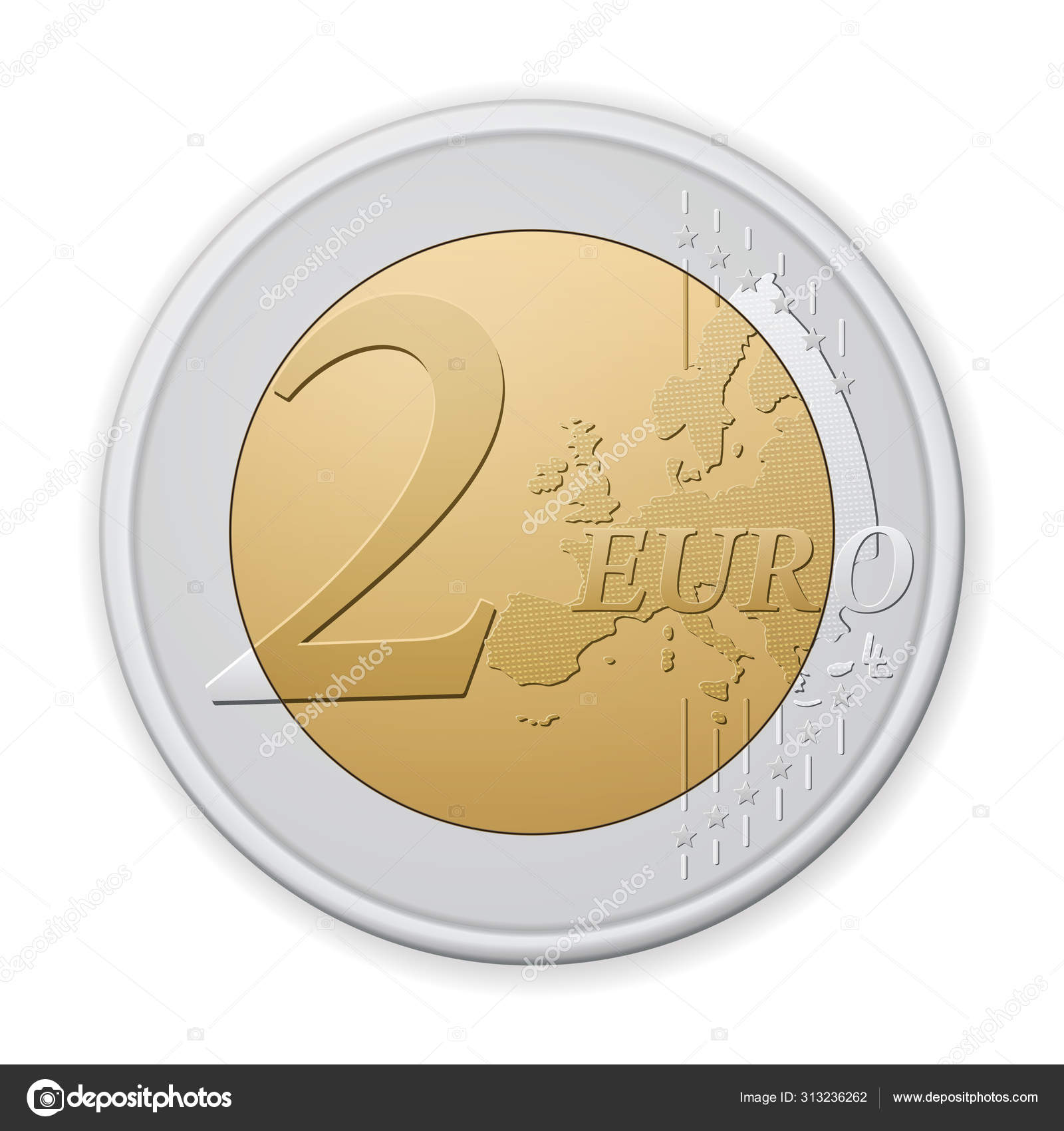 Two euro coin Stock Vector Image by ©julydfg #313236262