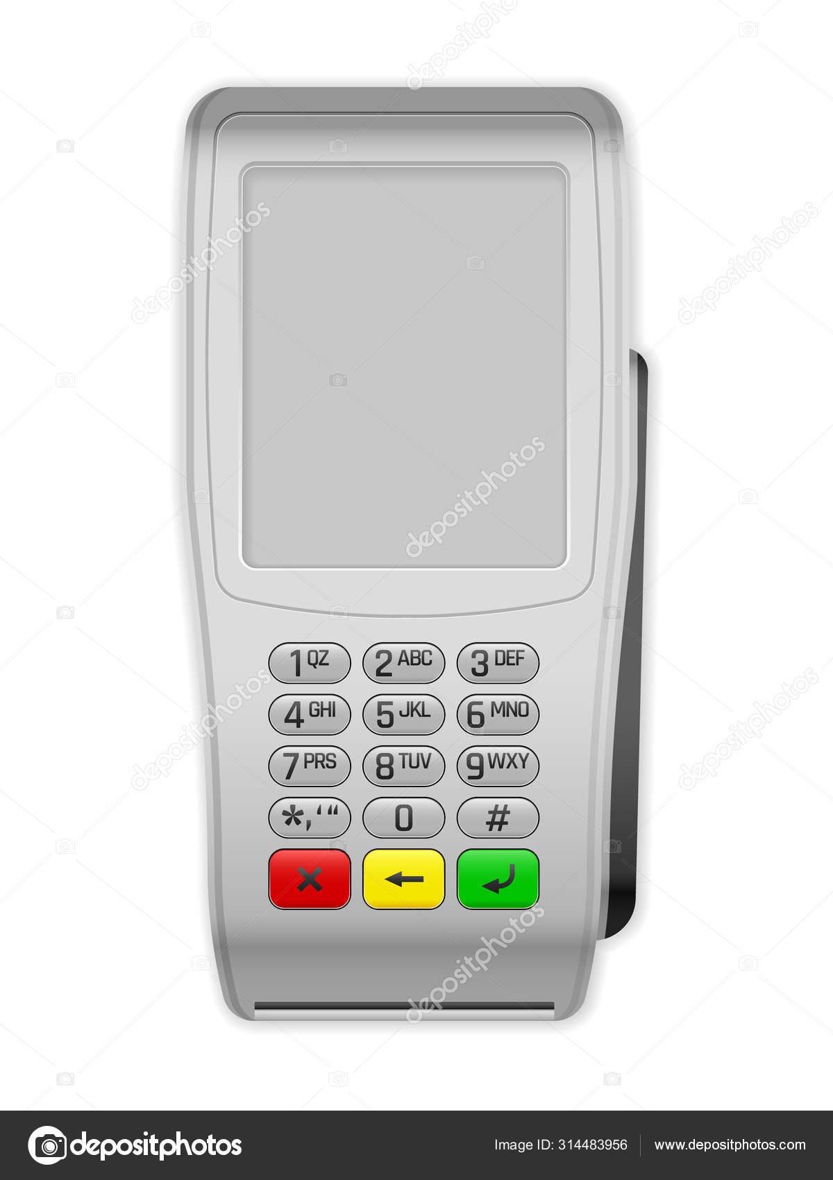 Terminal Pagamento Fundo Branco Ilustração Vetorial Vetor de ©julydfg ...