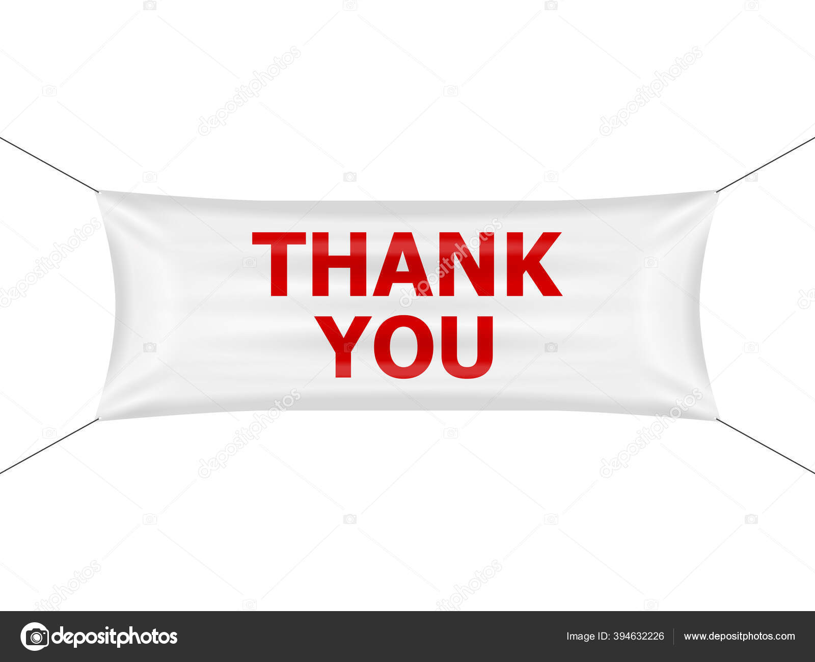 Banner Thank You White Background Stock Vector Image by ©julydfg #394632226