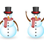 Snowman Face Frame Stock Photo by ©lenmdp 8137556