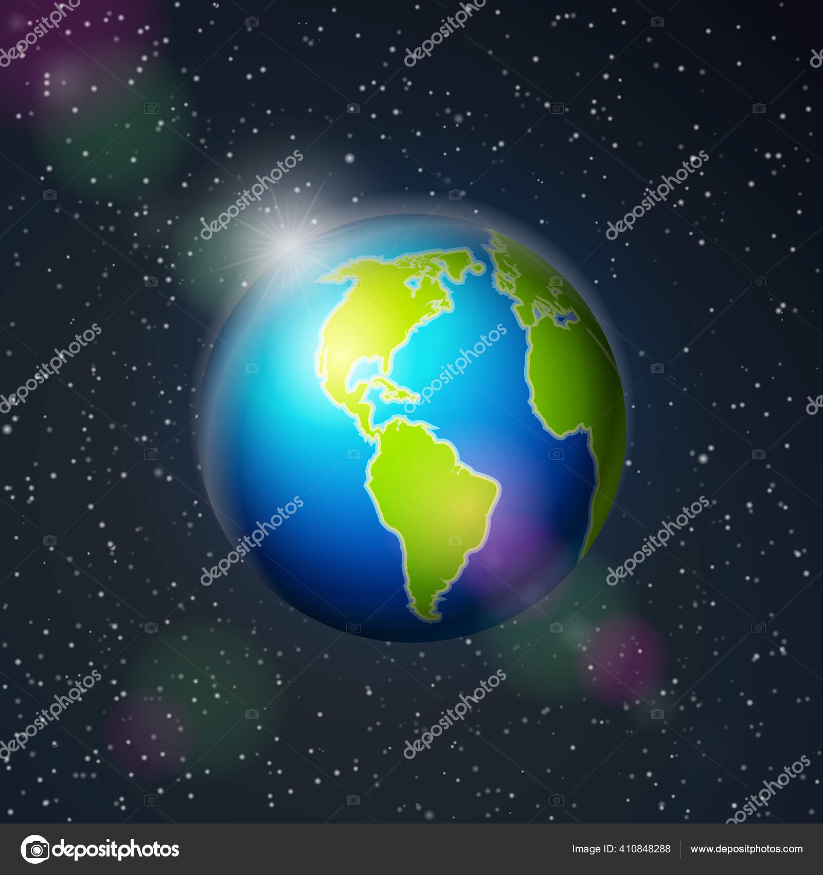 Abstract Space Background Earth Stock Vector Image by ©julydfg #410848288
