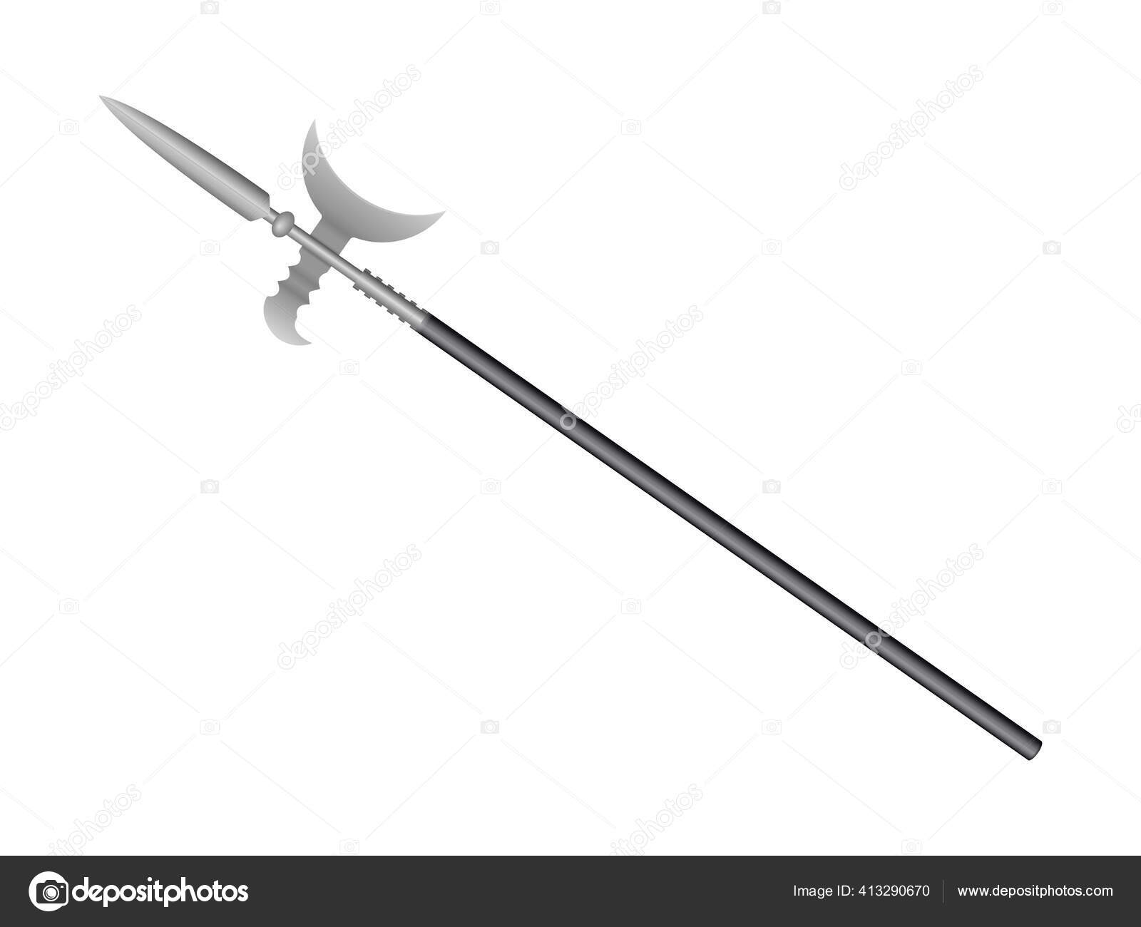 Halberd White Background Vector Illustration Stock Vector Image by ...