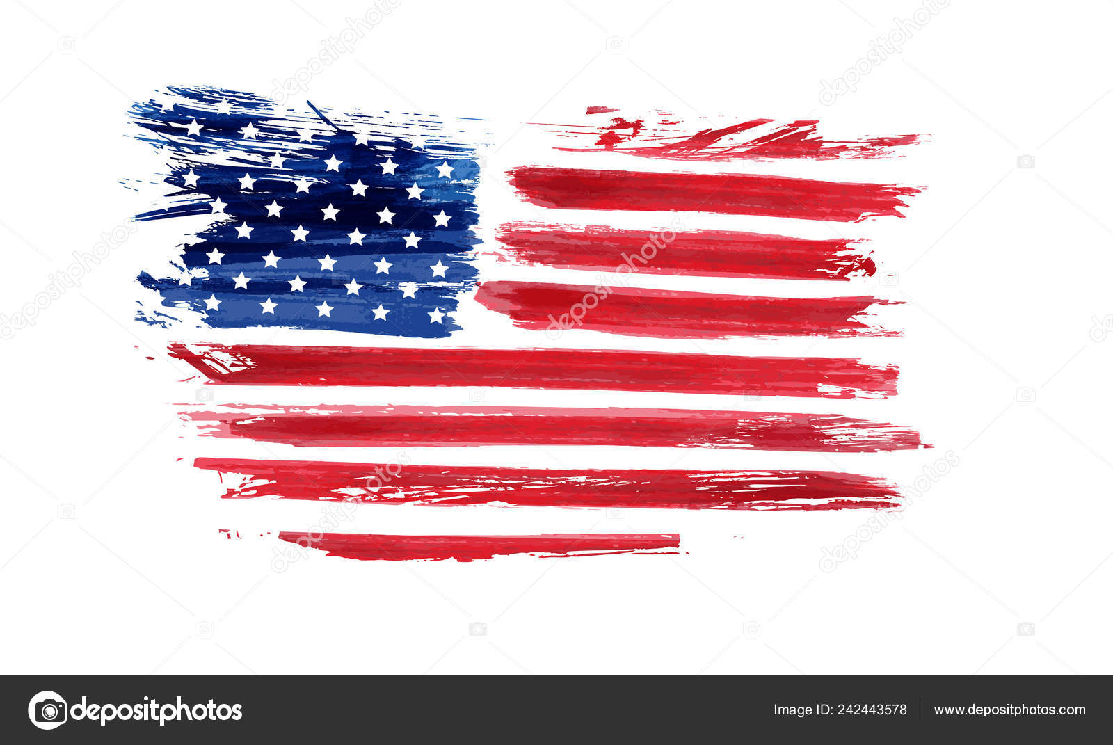 Grunge American Flag Vector