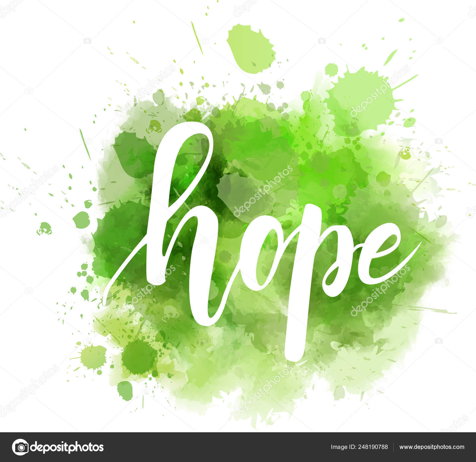 Hope - handwritten lettering Stock Illustration by ©artlana #248190788