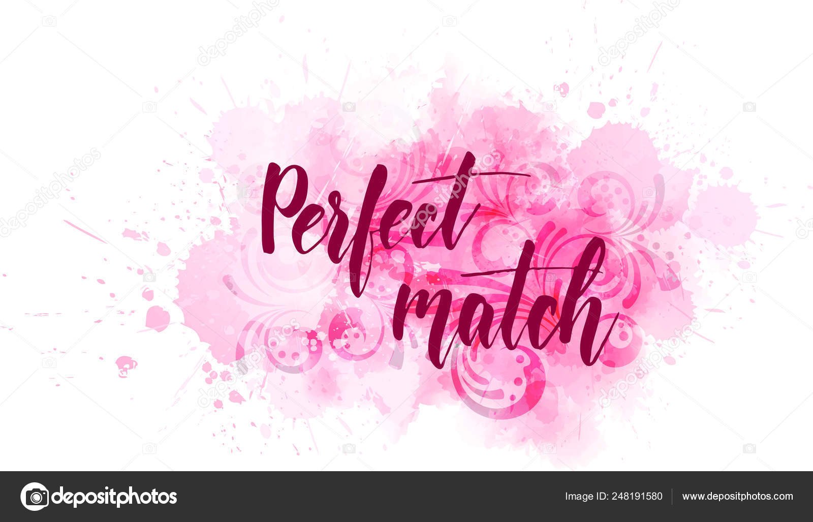 Perfect match - handwritten calligraphy Stock Vector by ©artlana 248191580