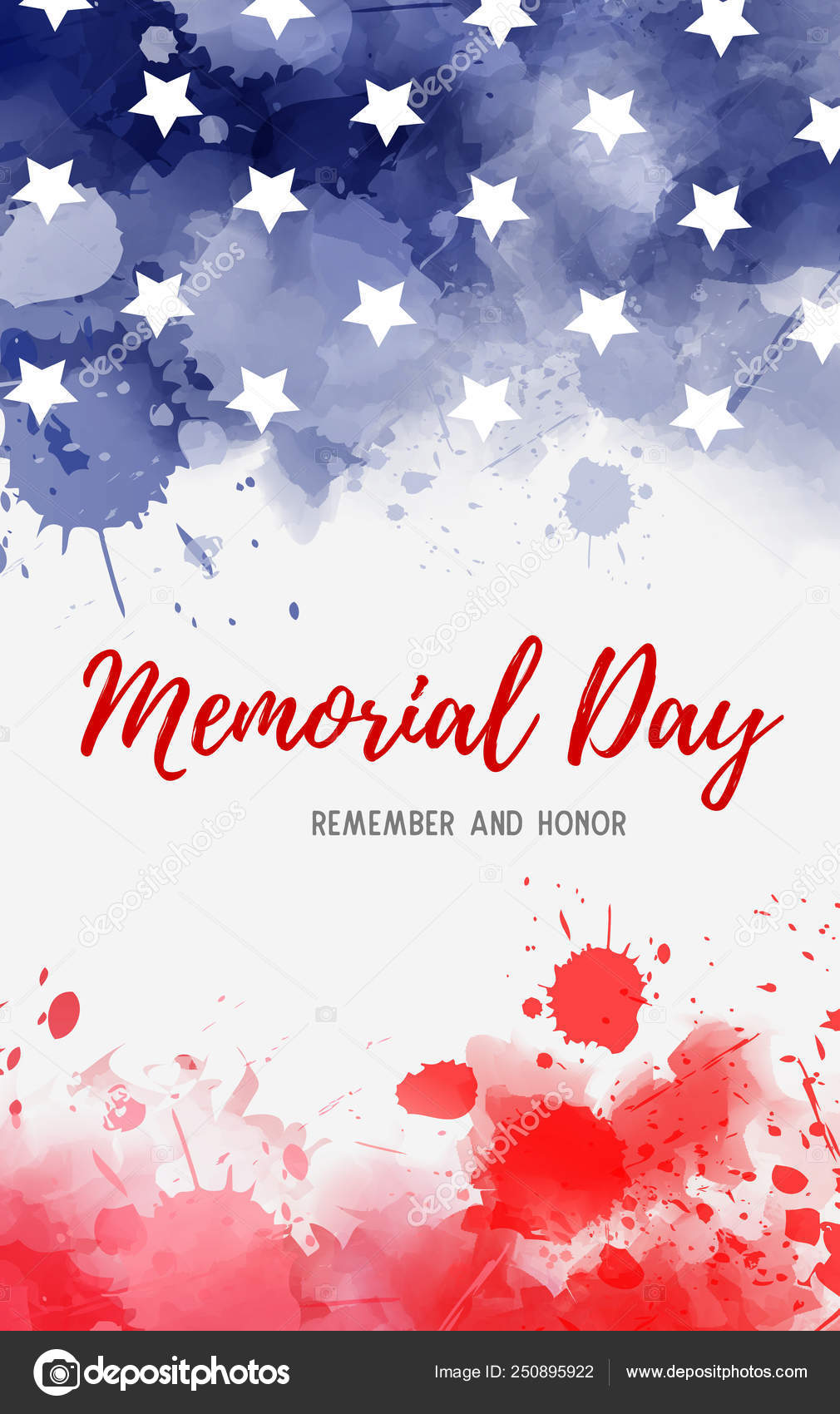 Usa Memorial day watercolored background Stock Vector Image by ©artlana ...
