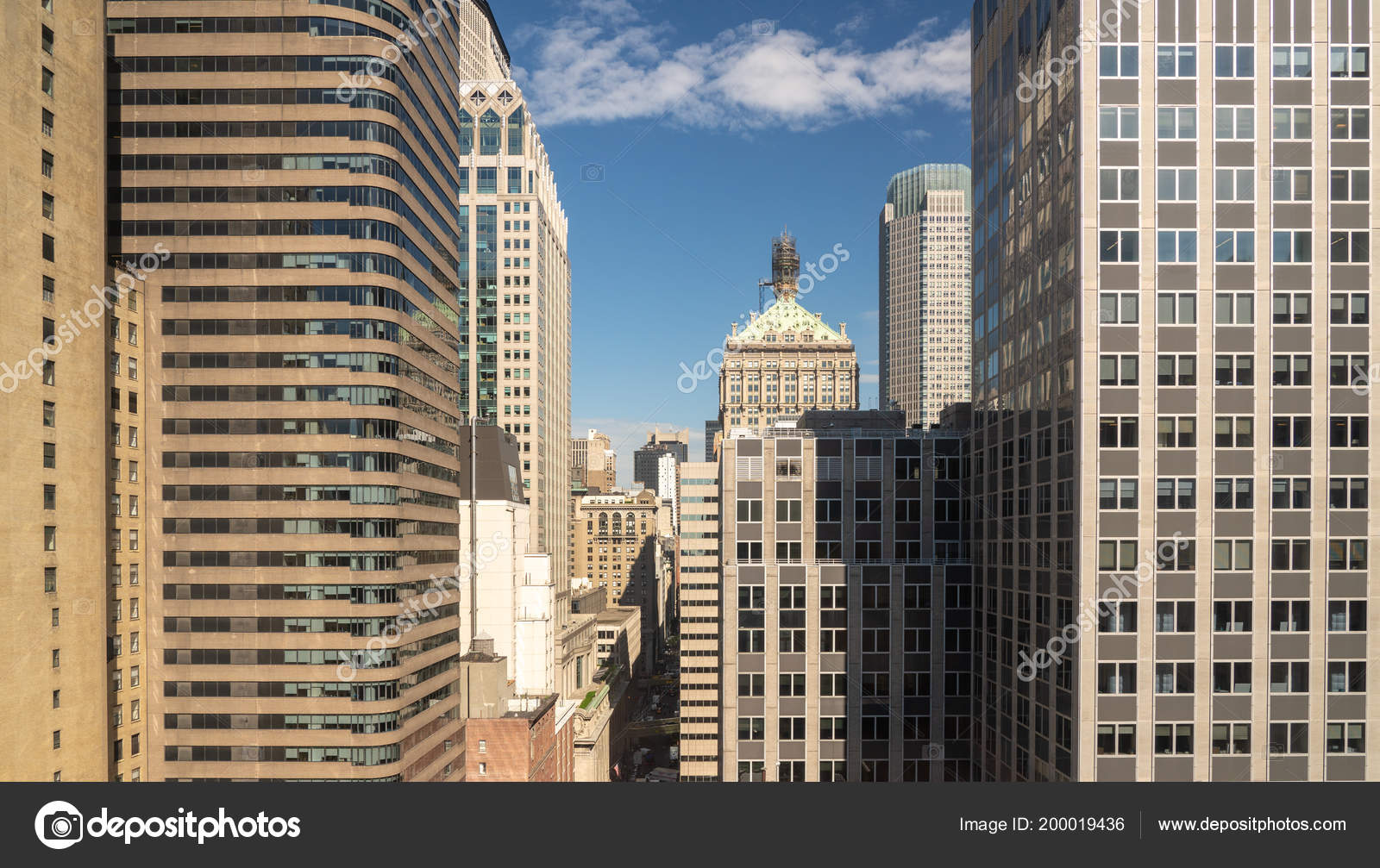 Office buildings panorama around 45th Street in New York — Stock Photo ...