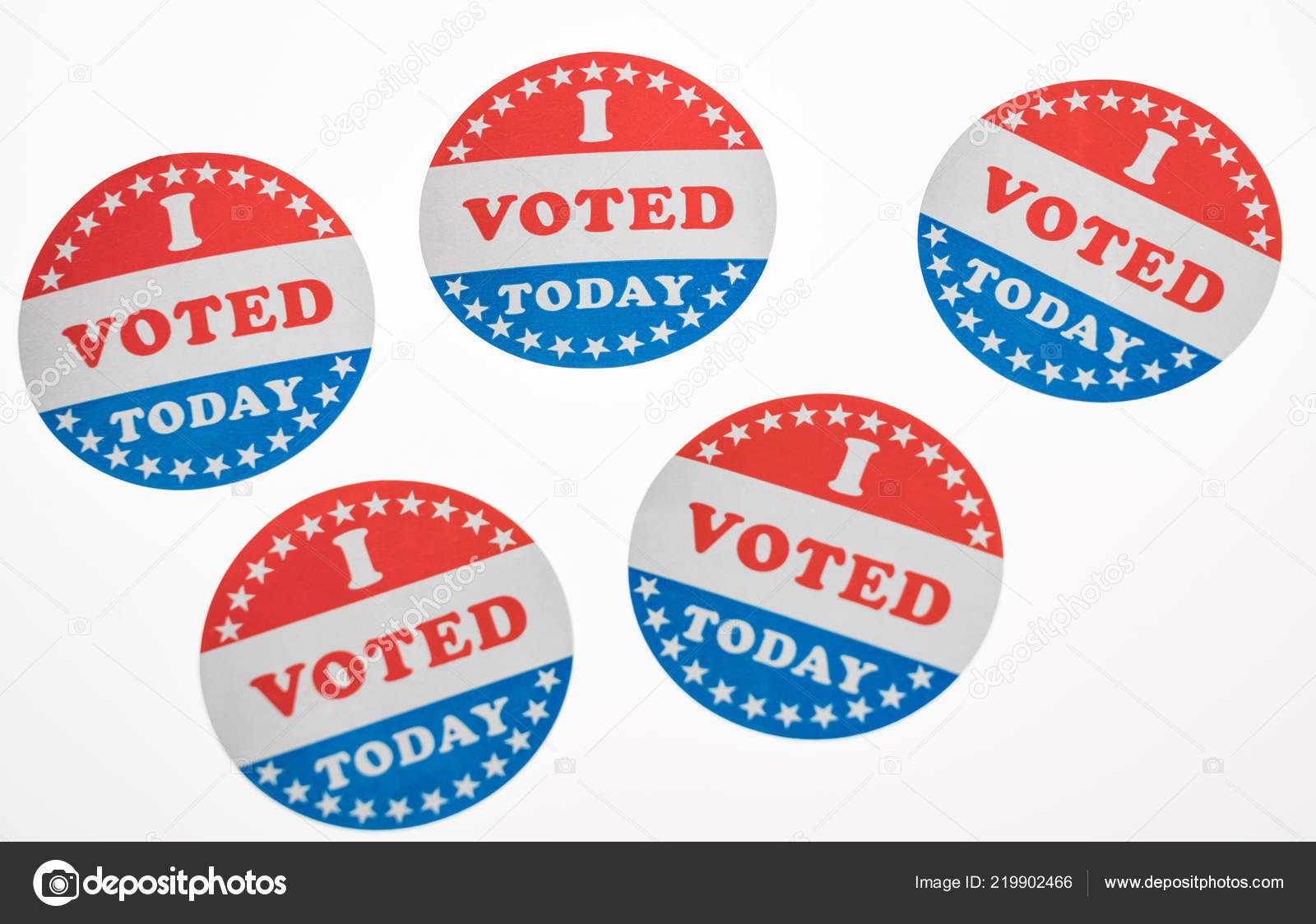 I Voted Today paper stickers on white background Stock Photo by ...