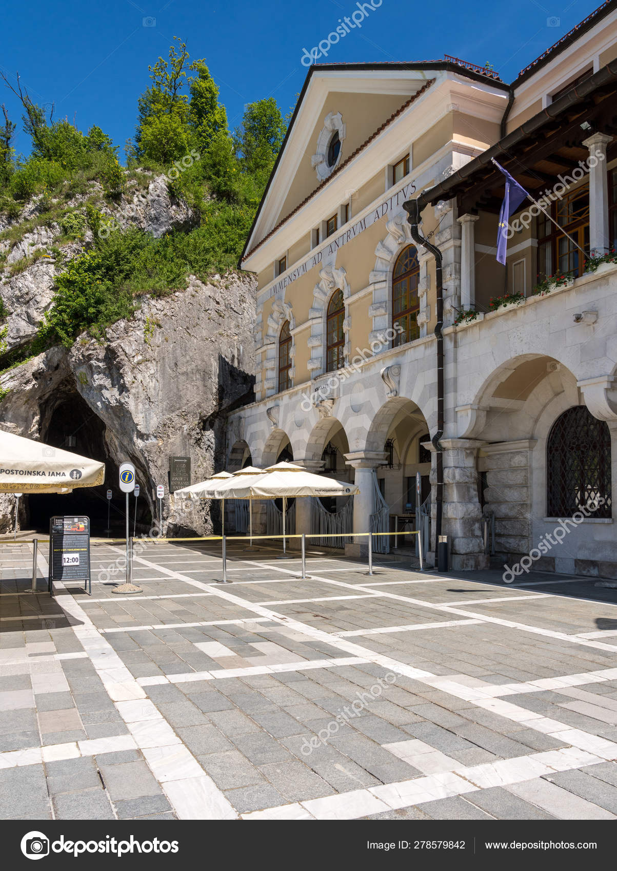 Entrance to Postojna cave system in Slovenia – Stock Editorial Photo ...