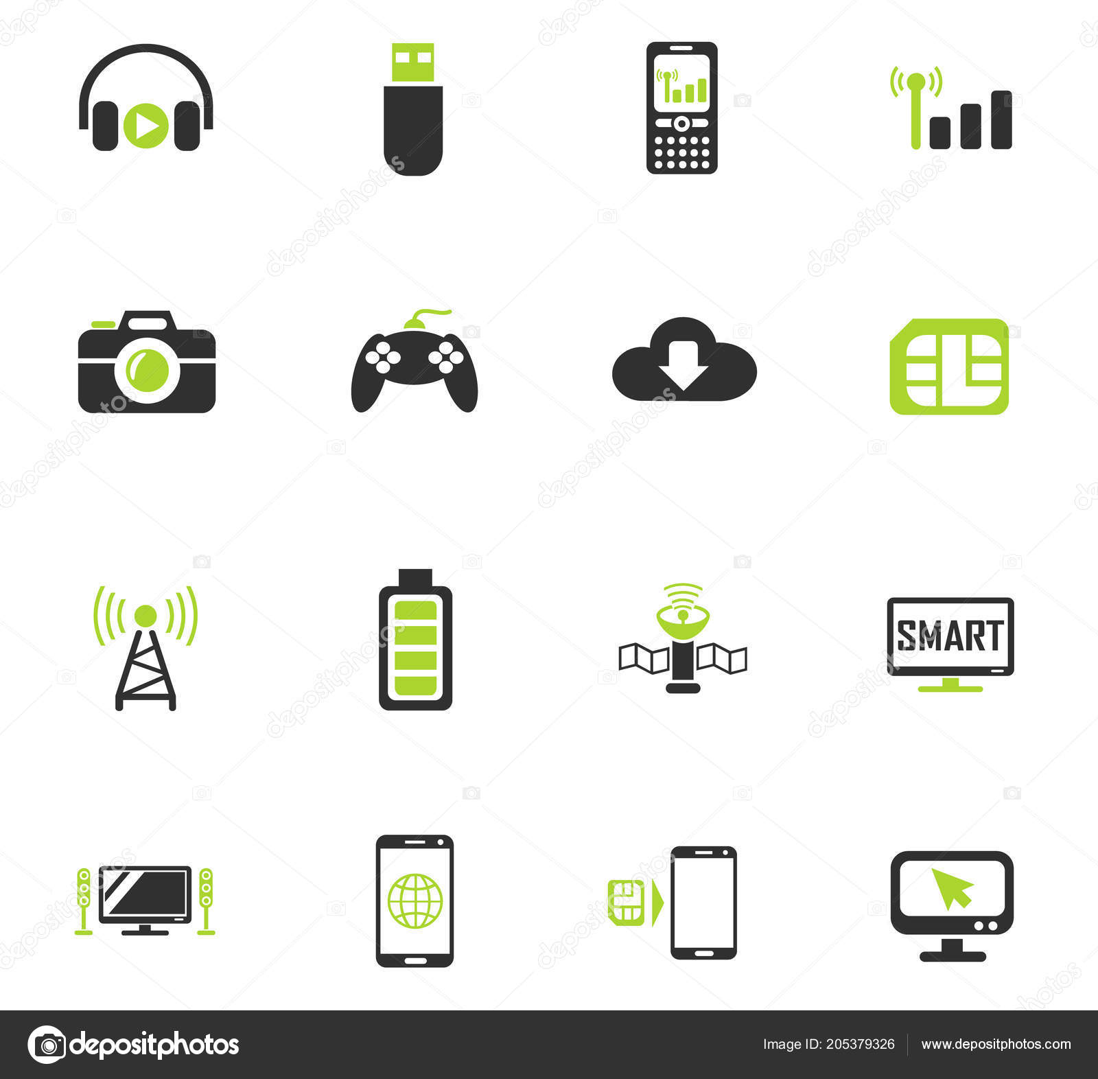 Hi tech icon set Stock Vector by ©ayax55 205379326