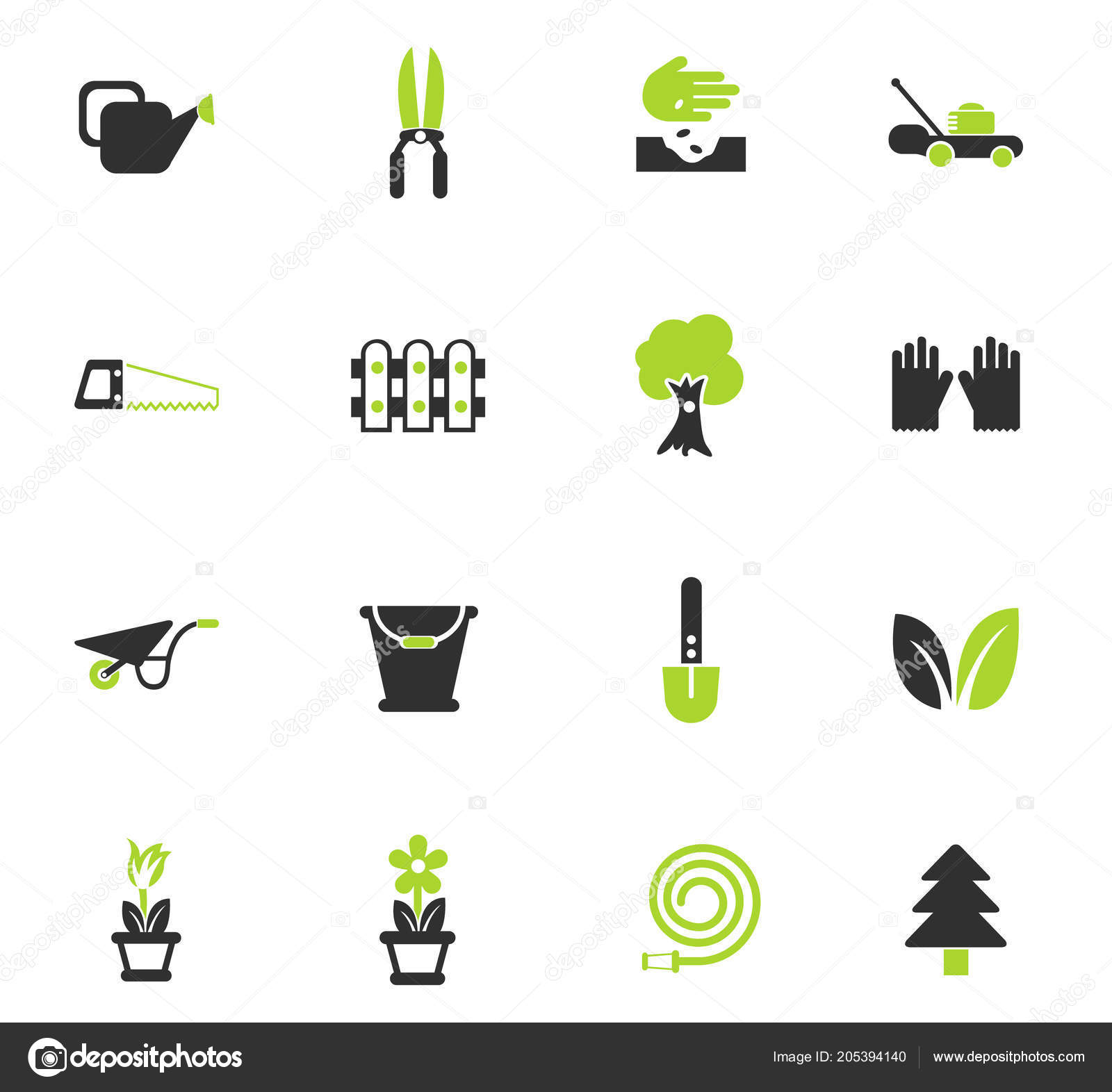Landscape design color icon set Stock Vector by ©ayax55 205394140