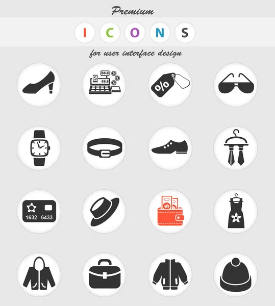 Clothes shop icon set — Stock Vector © ayax55 #121229932