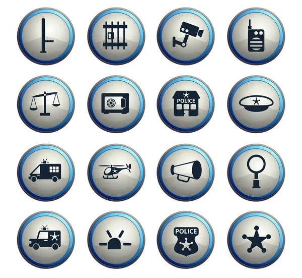 Police Web Icons User Interface Design Stock Vector Image by ©YAYImages ...