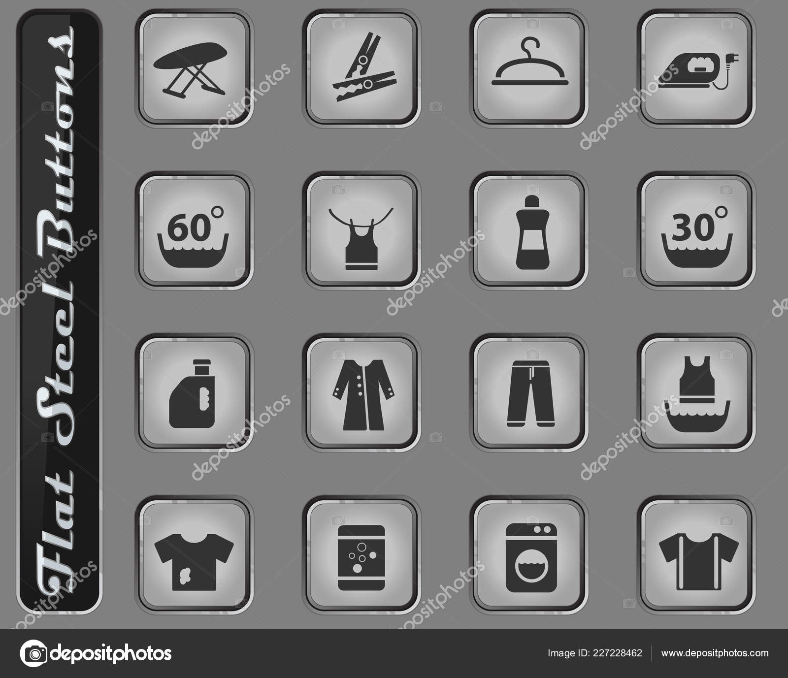 Laundry icon set — Stock Vector © ayax55 #227228462