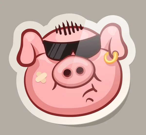 Evil pig sticker Stock Vector by ©ayax55 231908448