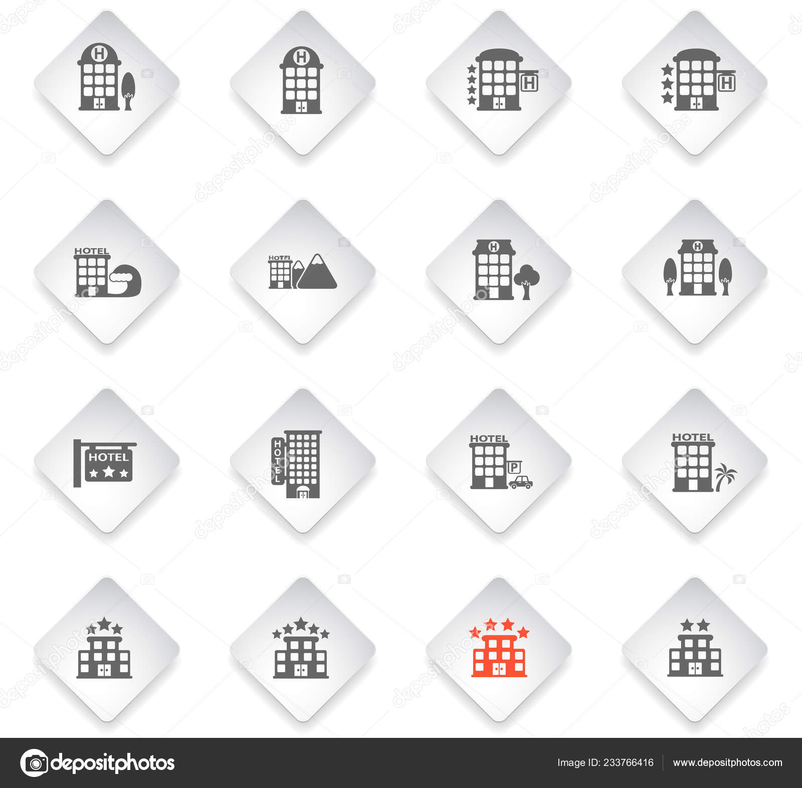 Hotel icon set — Stock Vector © ayax55 #233766416