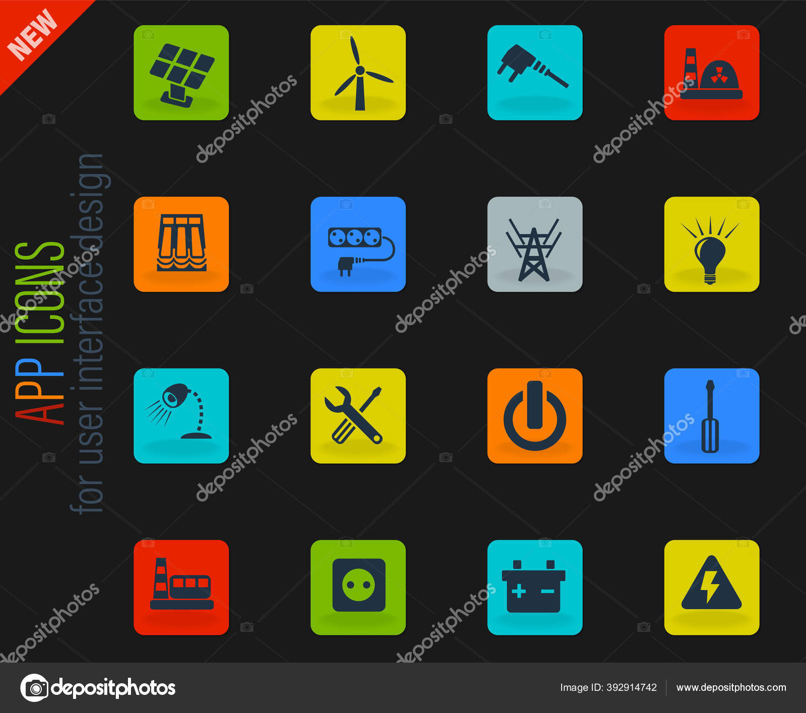 Electricity Web Icons User Interface Design Stock Vector by ©ayax55 ...