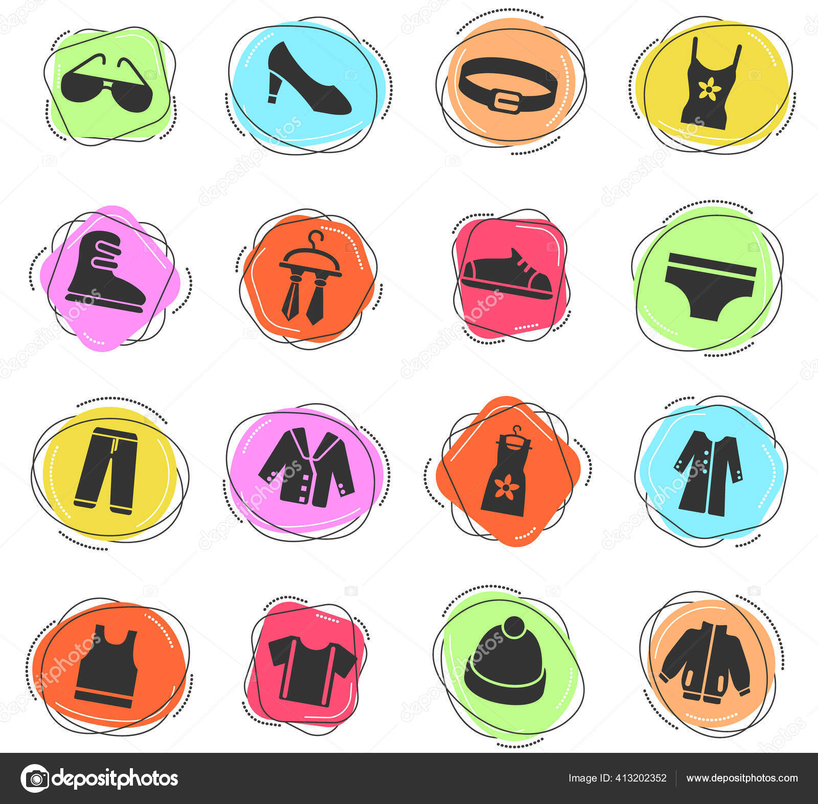 Clothes Web Icons User Interface Design Stock Vector Image by ©ayax55 ...