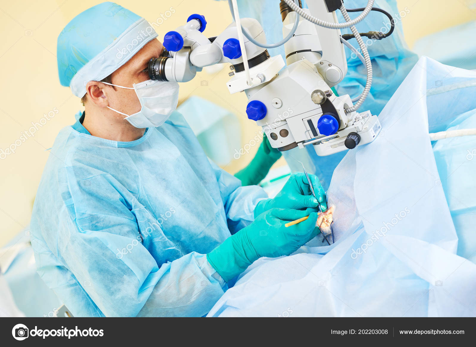Eyesight correction. surgeon doctor in operation room Stock Photo by ...