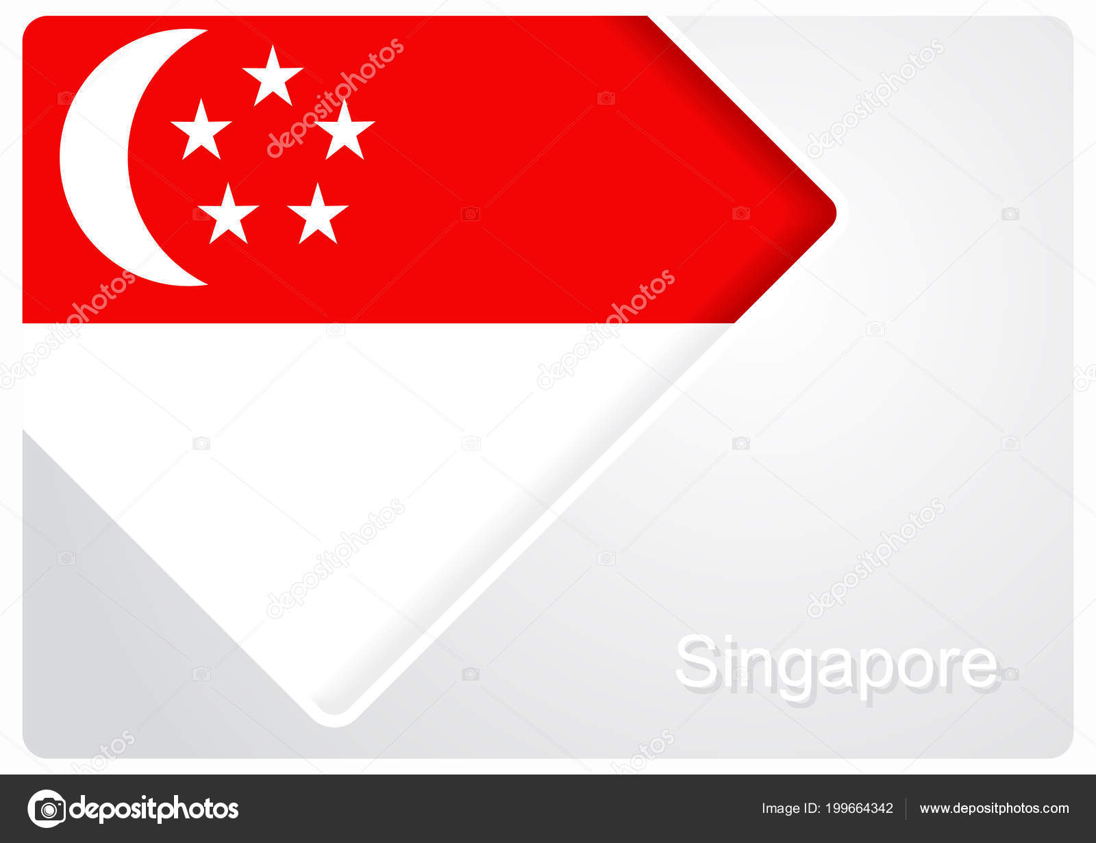 Singapore flag design background. Vector illustration. Stock Vector ...