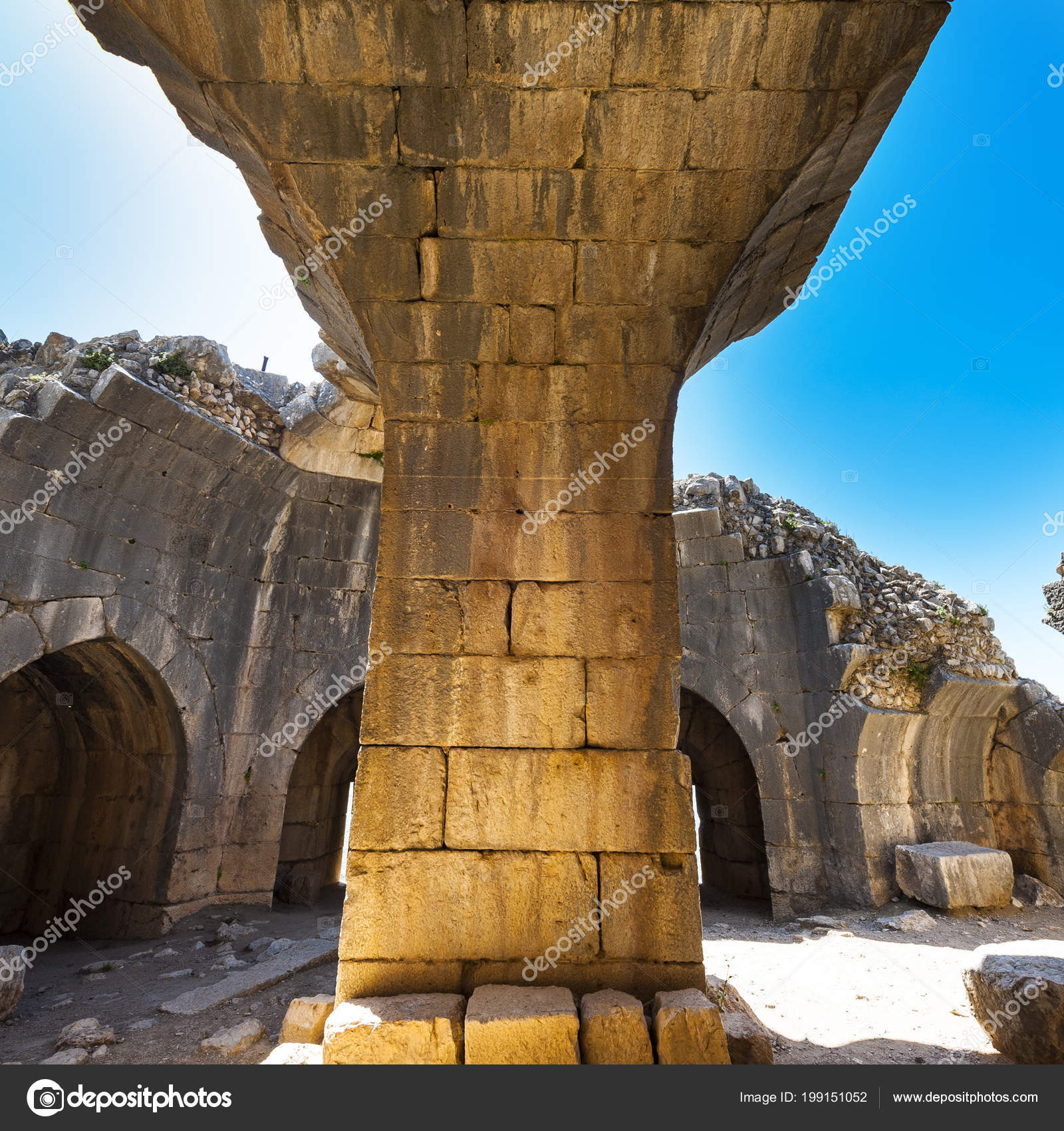 Remnants Castle Golan Heights Israeli Border Syria Nimrod Fortress ...