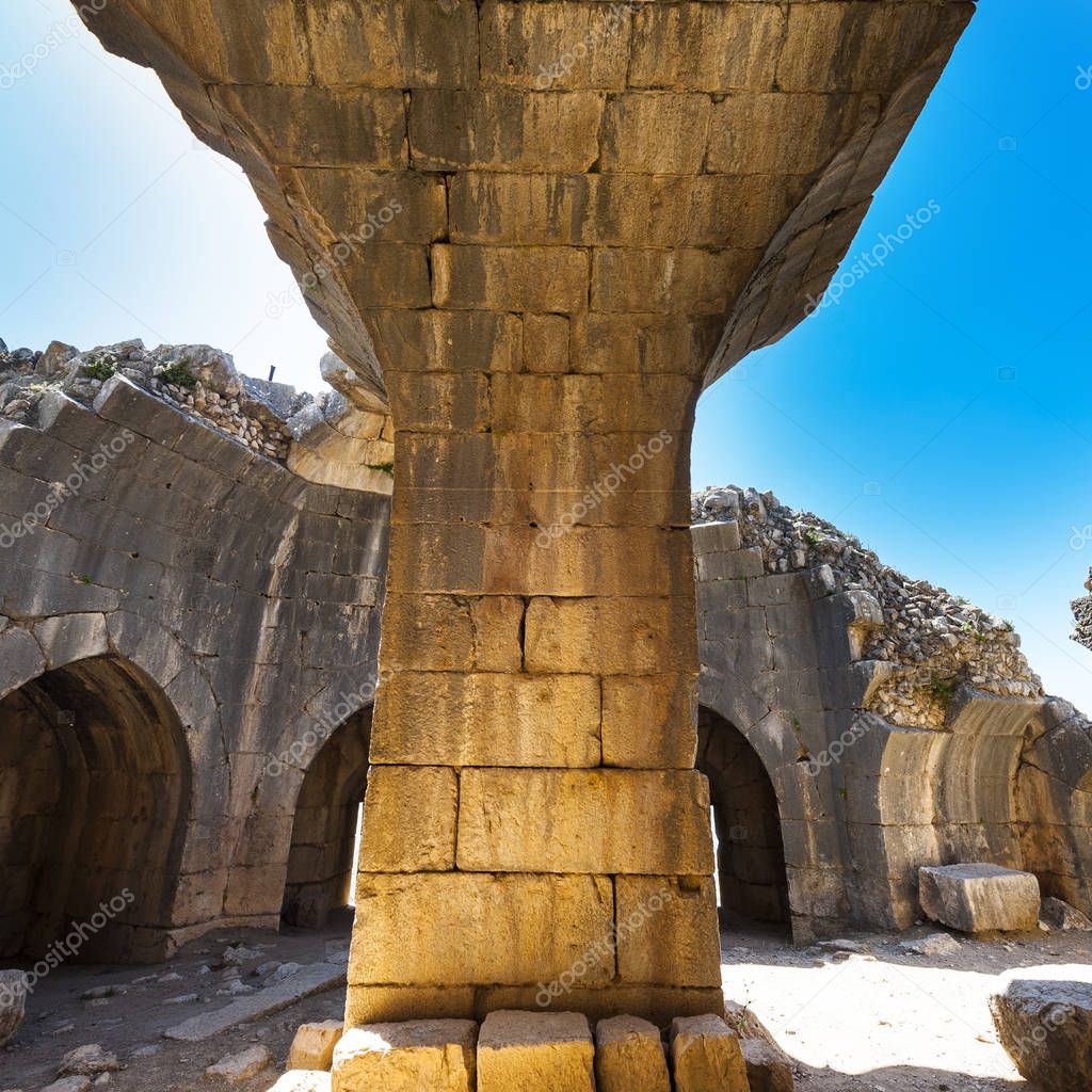 Remnants Castle Golan Heights Israeli Border Syria Nimrod Fortress ...