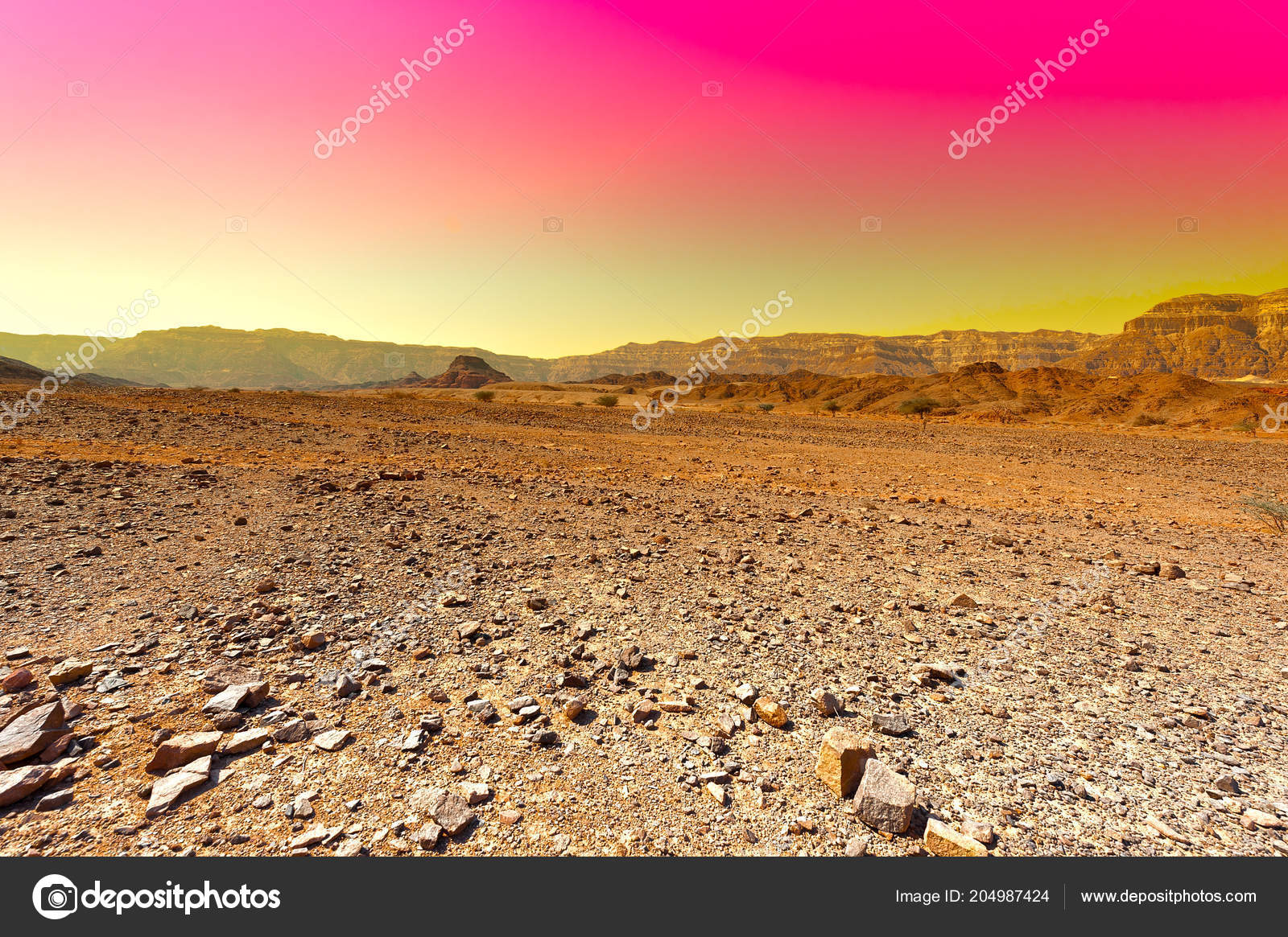 Raging Colors Rocky Hills Negev Desert Israel Breathtaking Landscape ...