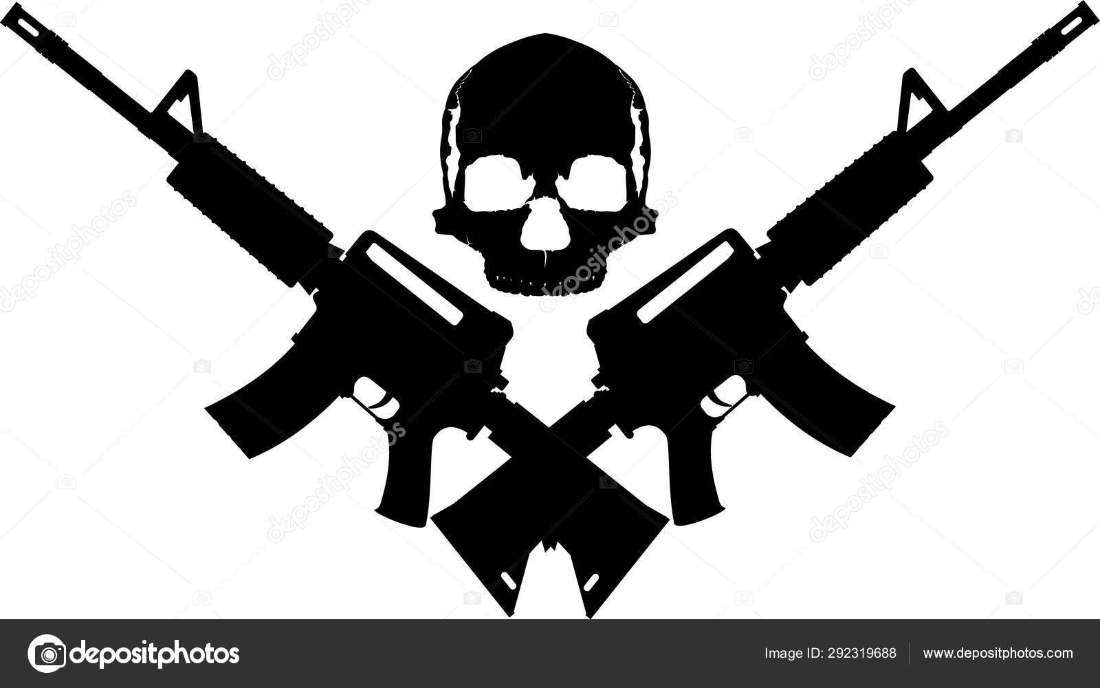 Skull And Crossed Guns