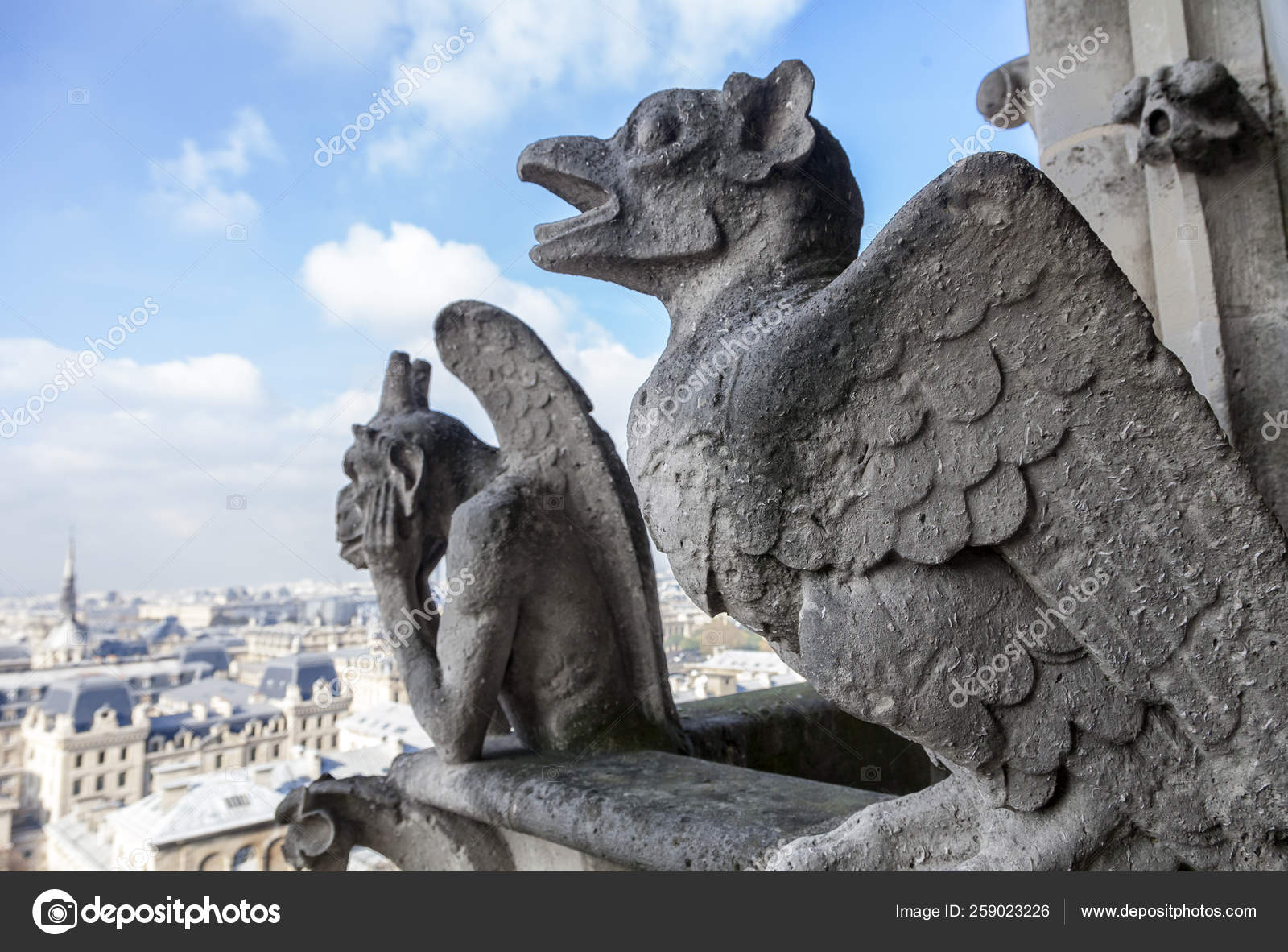 Chimeras on Notre Dame de Paris — Stock Photo © Goodday #259023226