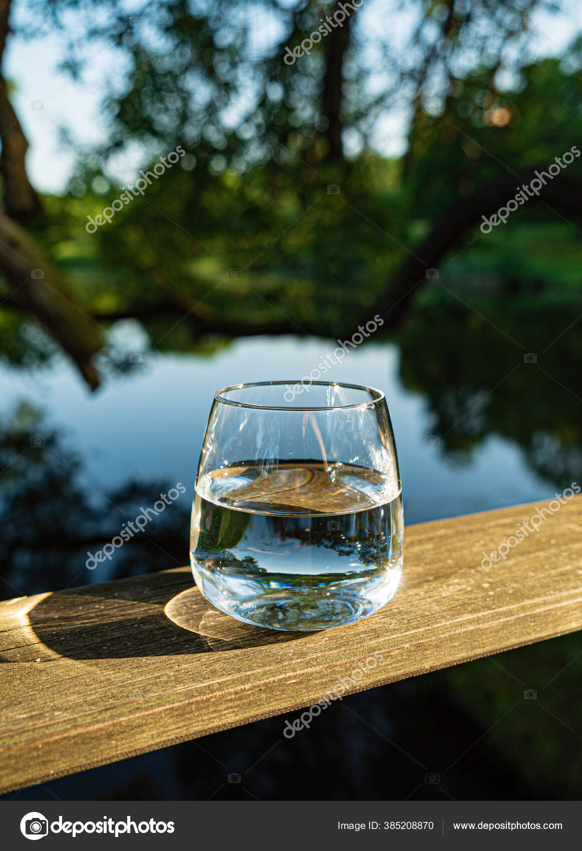 Glass Clean Water Outdoor — Stock Photo © Shebeko #385208870