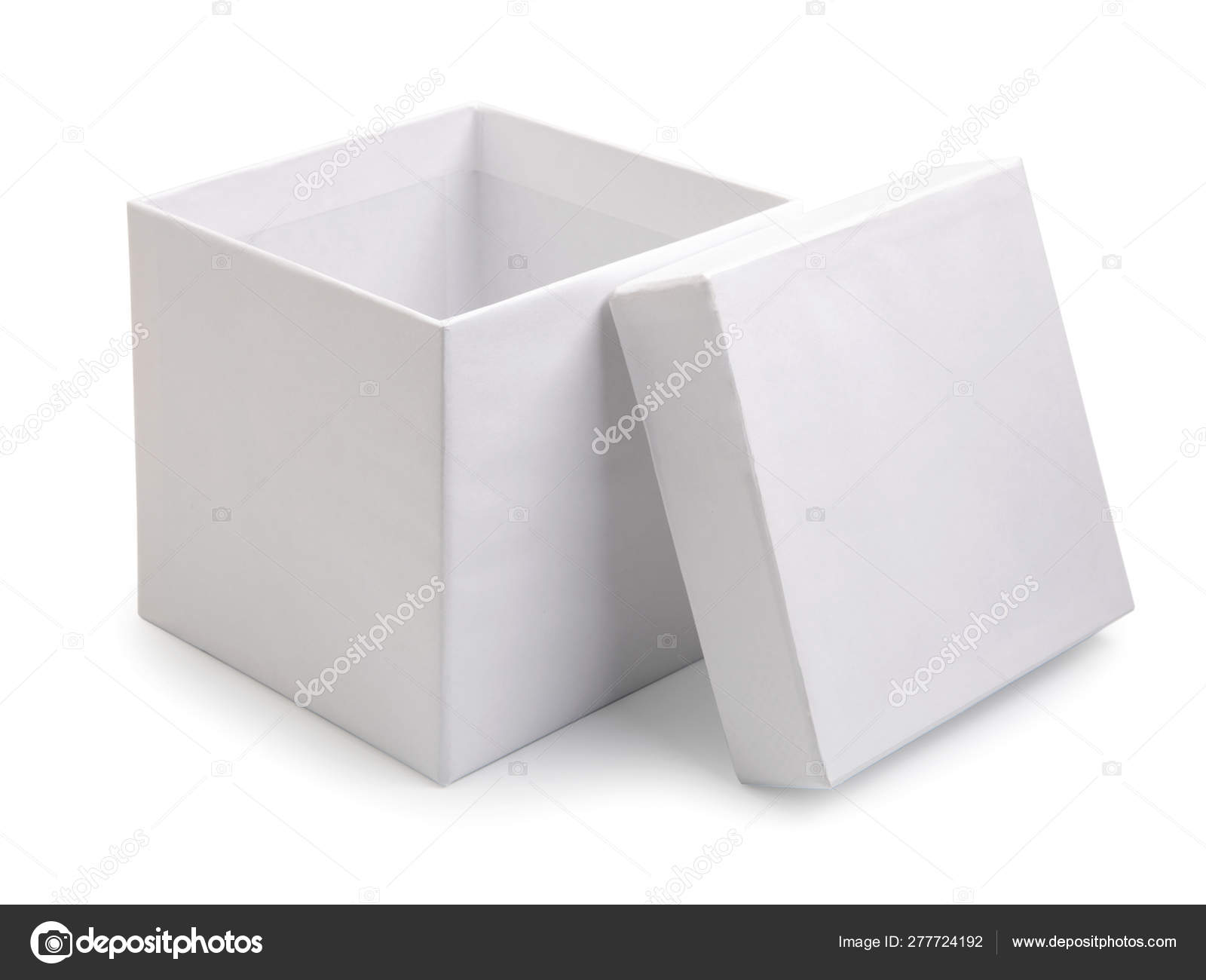 Open empty cardboard box isolated on white background — Stock Photo ...