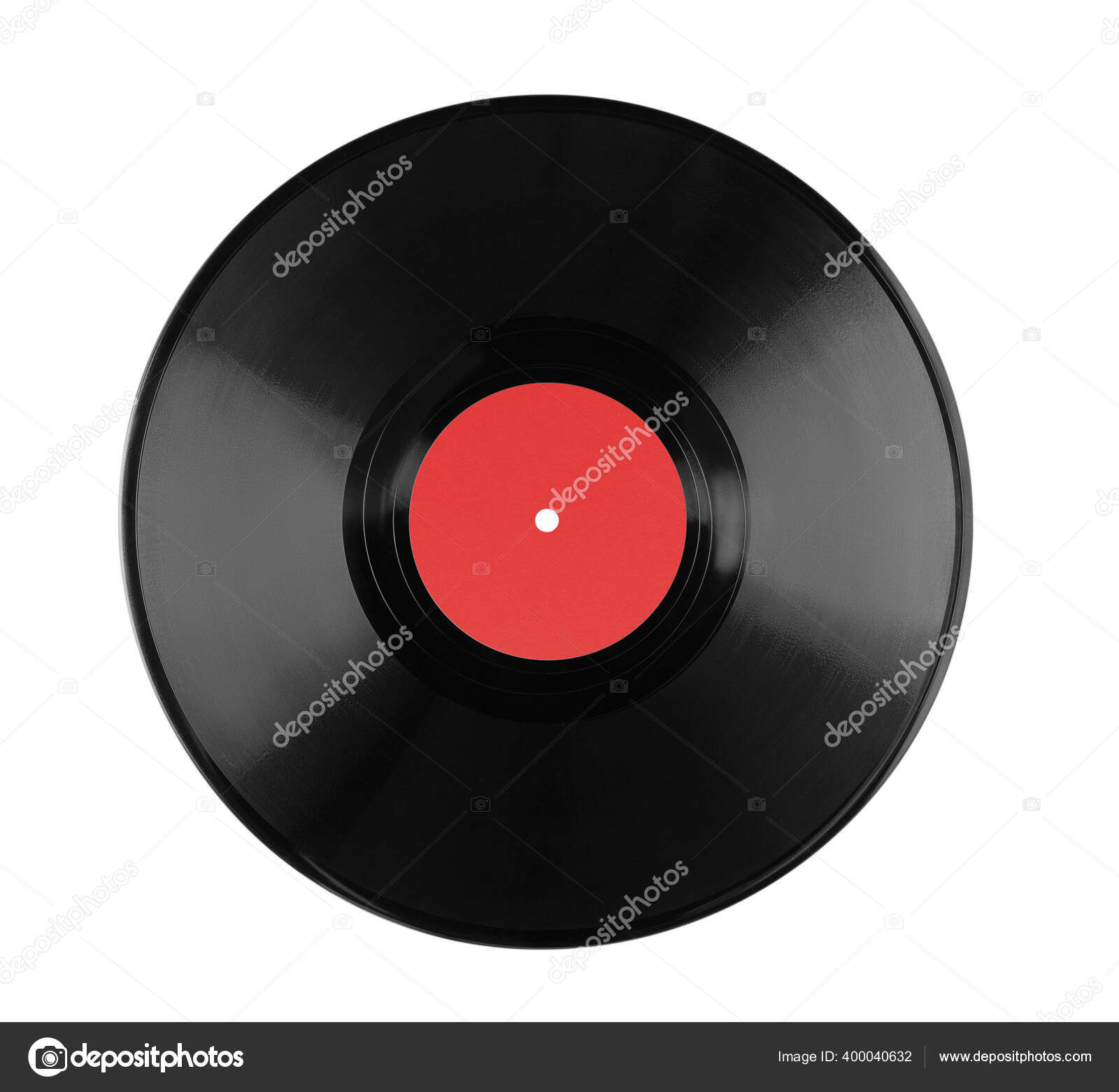 Vinyl Record Blank Label Isolated White Background Clipping Path ...